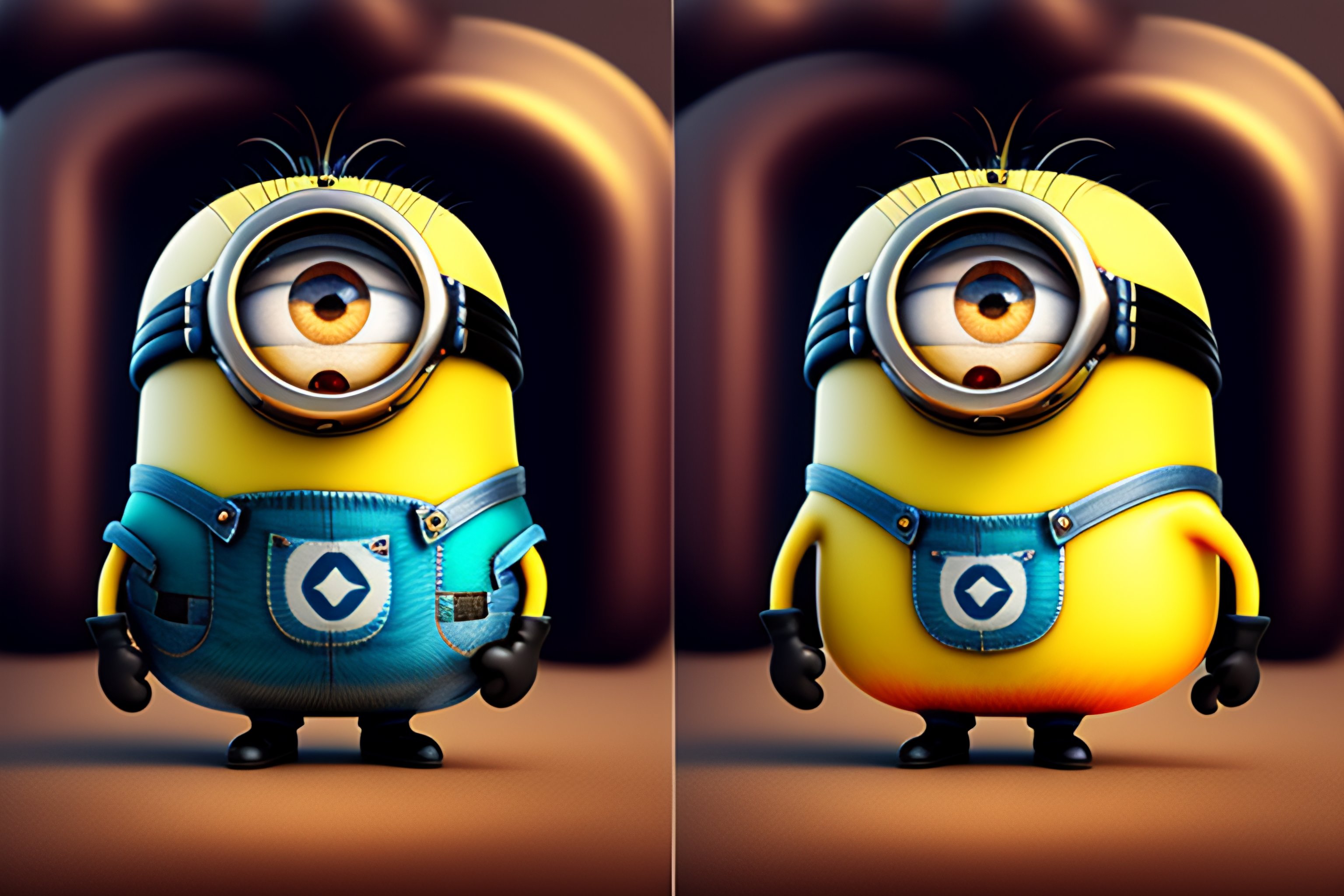 Lexica - Minion, stereogram, stereo, 3d, side by side, ((autostereogram))