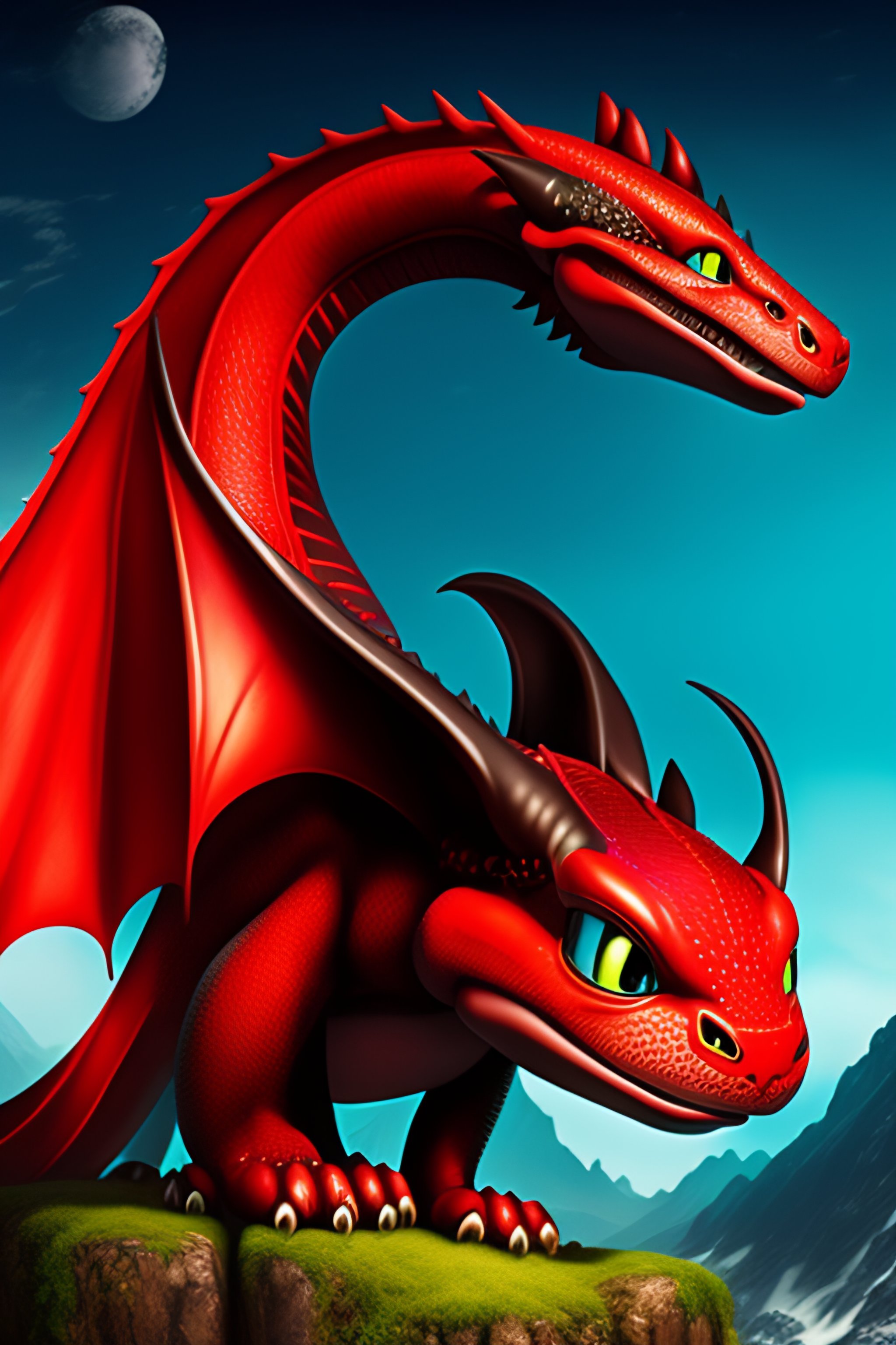 Lexica - How to train your dragon red