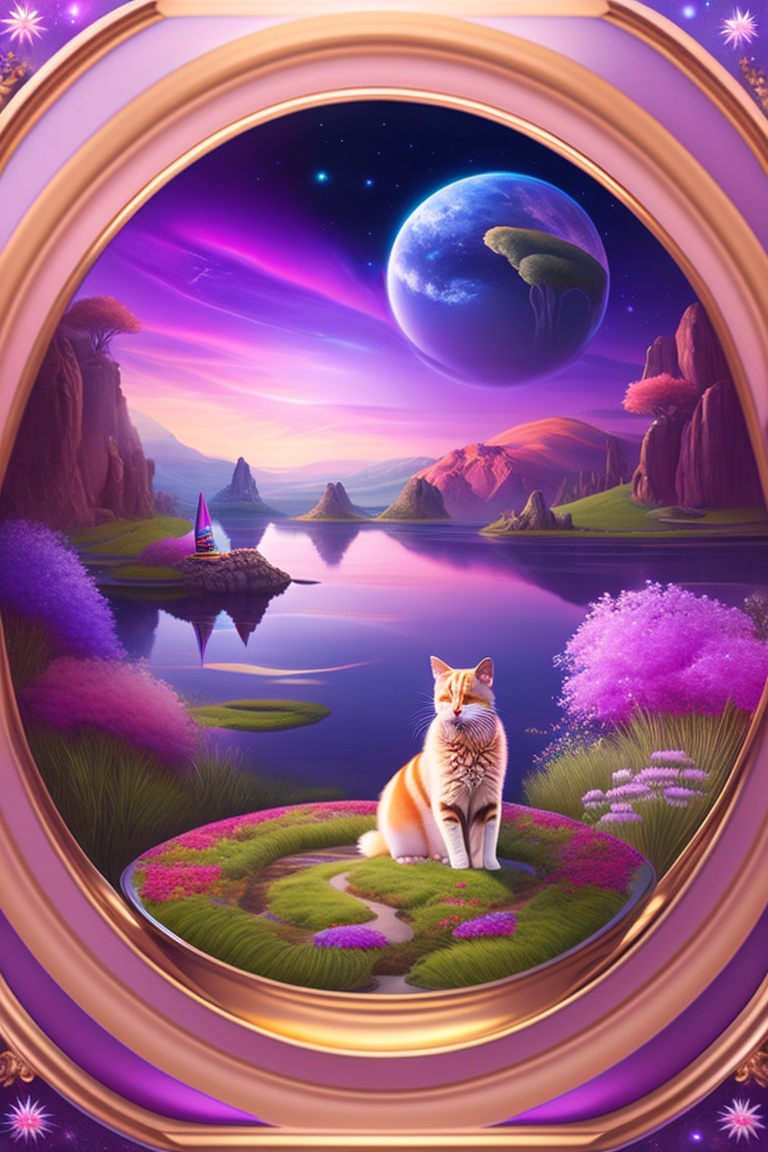 Lexica - Envision a dreamy world: You, seated atop your colossal cat ...