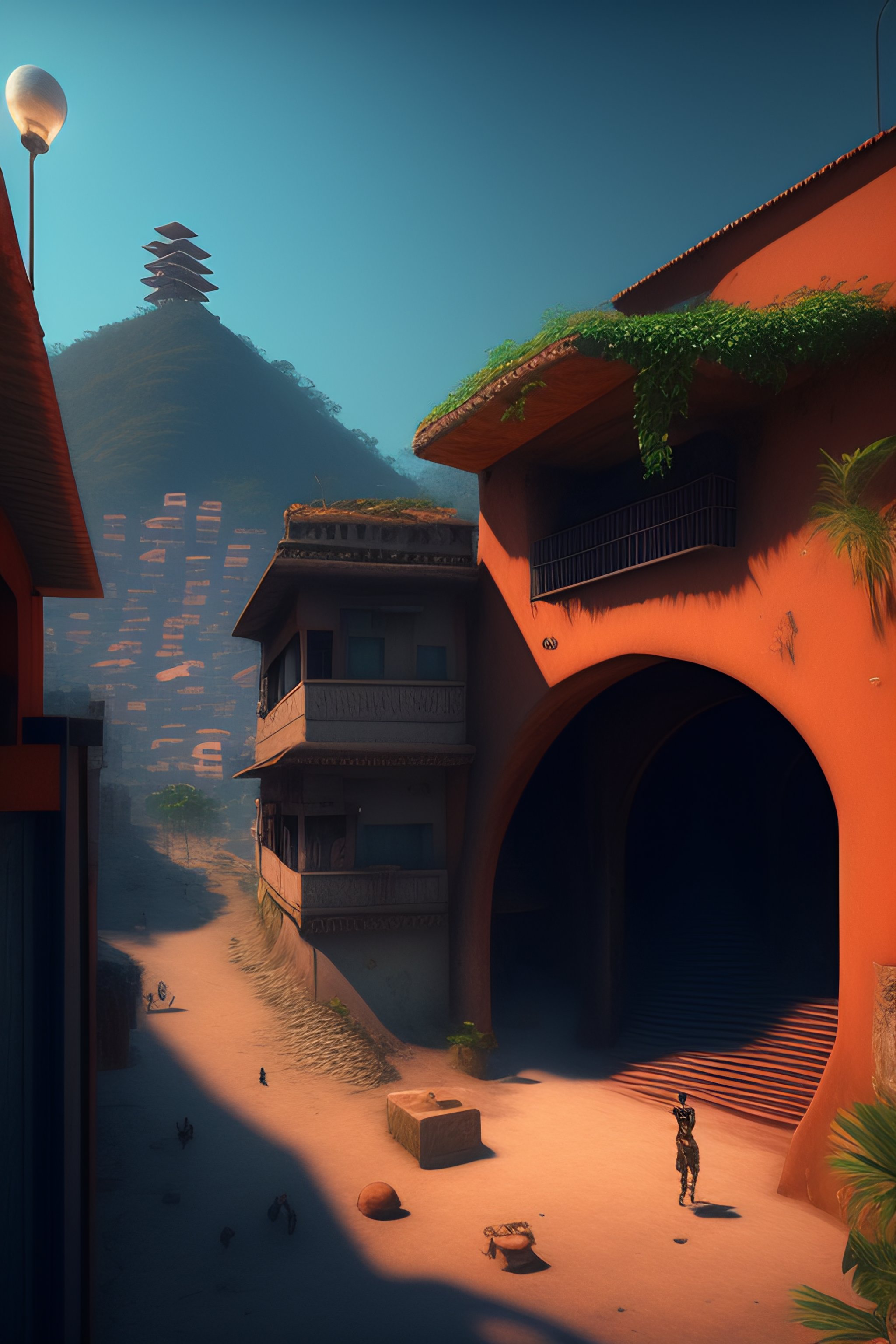 Lexica - A Monster at City of God in Favelas cinematic, fantasy ...