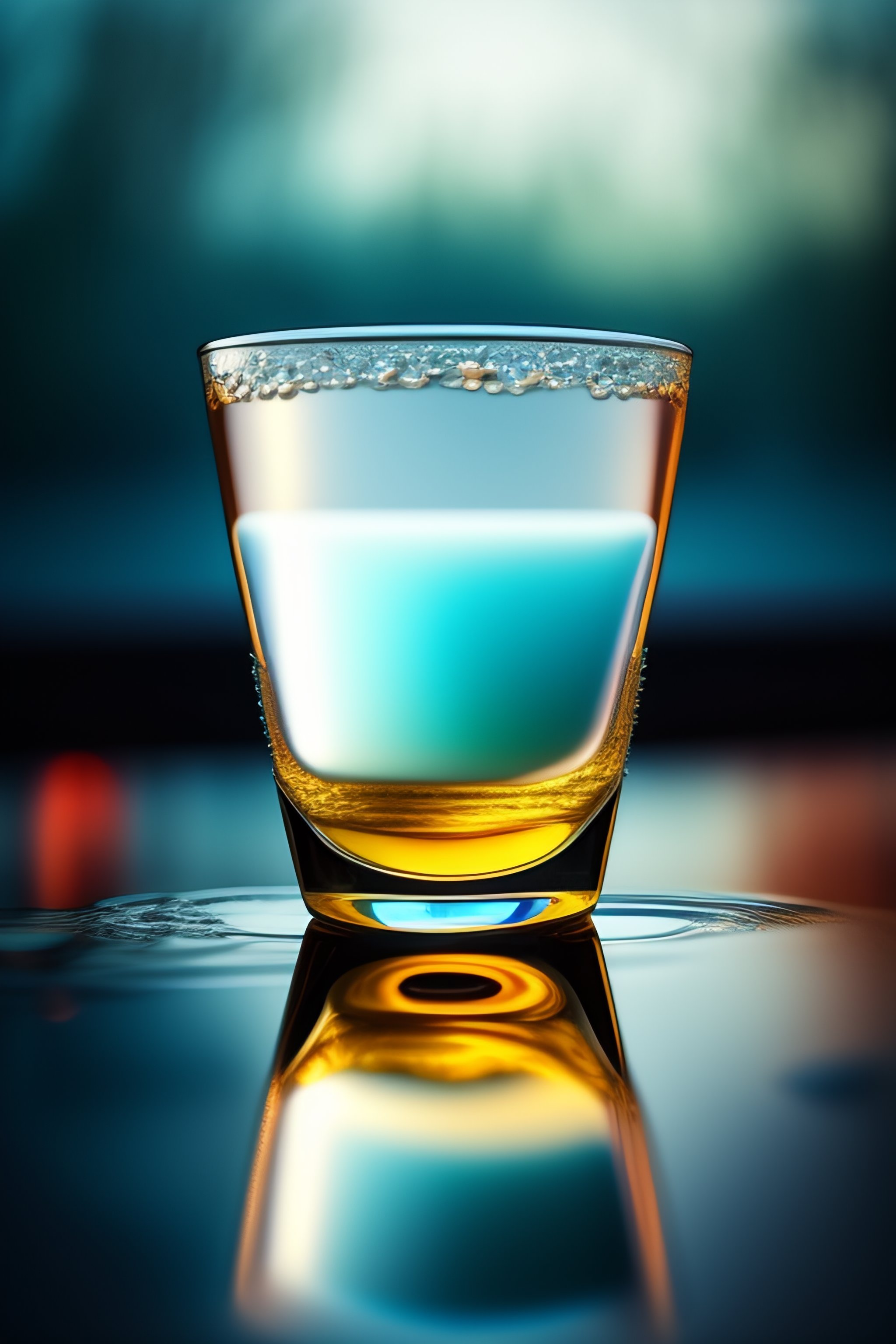 Lexica - Transparent glass cup with reflection