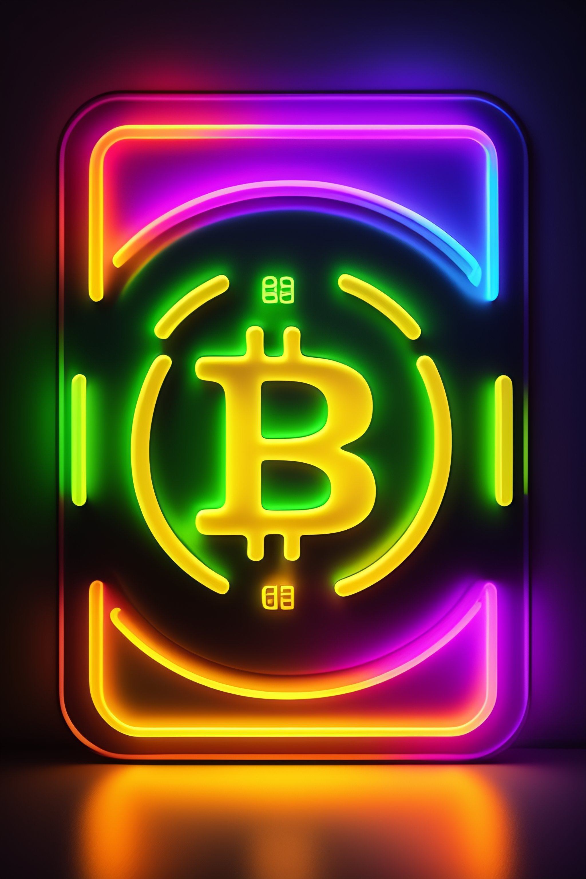 Lexica - BITCOIN LOGO NEON LIGHTS IN DIFFERENT COLORS OUTSIDE. HIPSTER VIBE