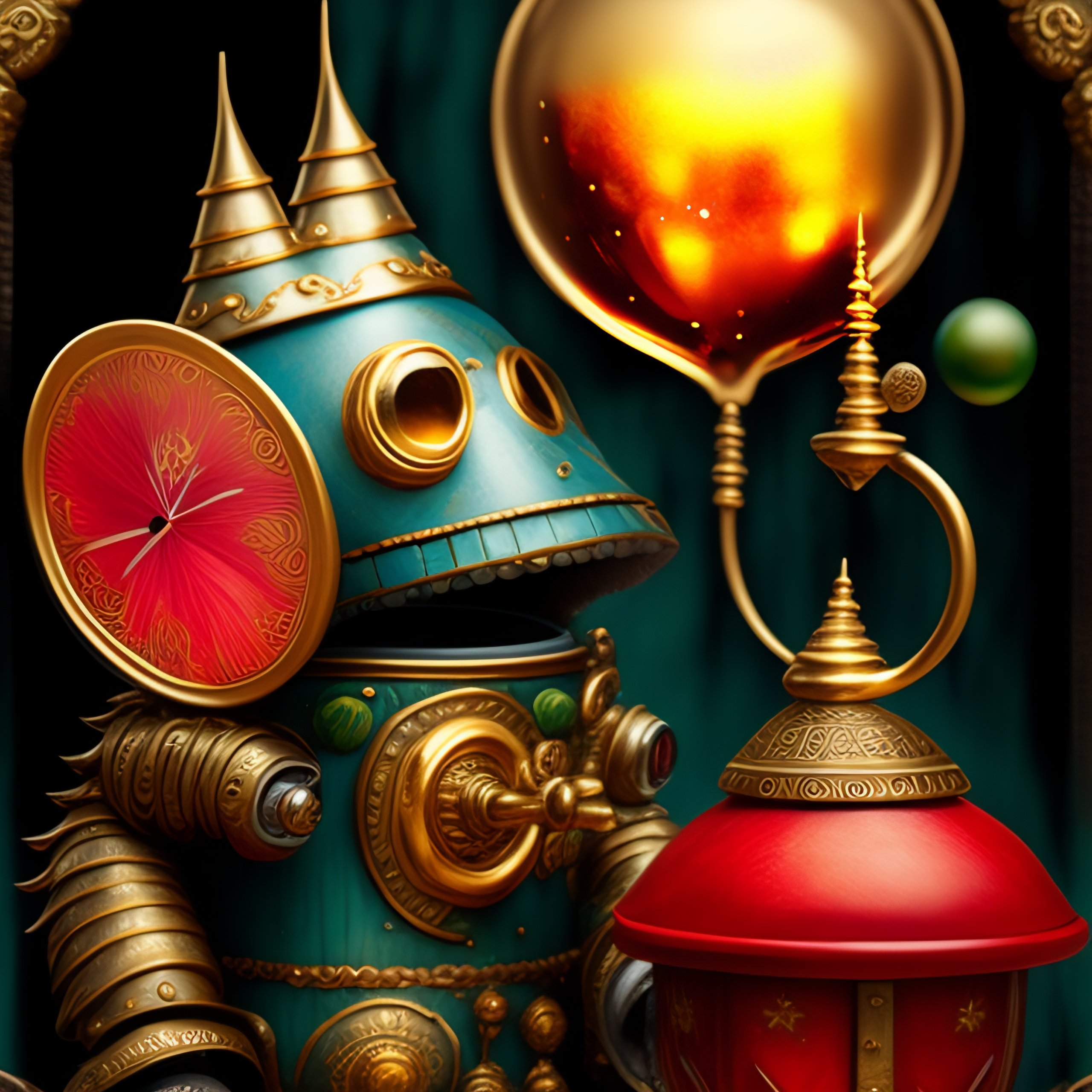 Lexica - Robot gnome monster antique valentines mixed media collage ...