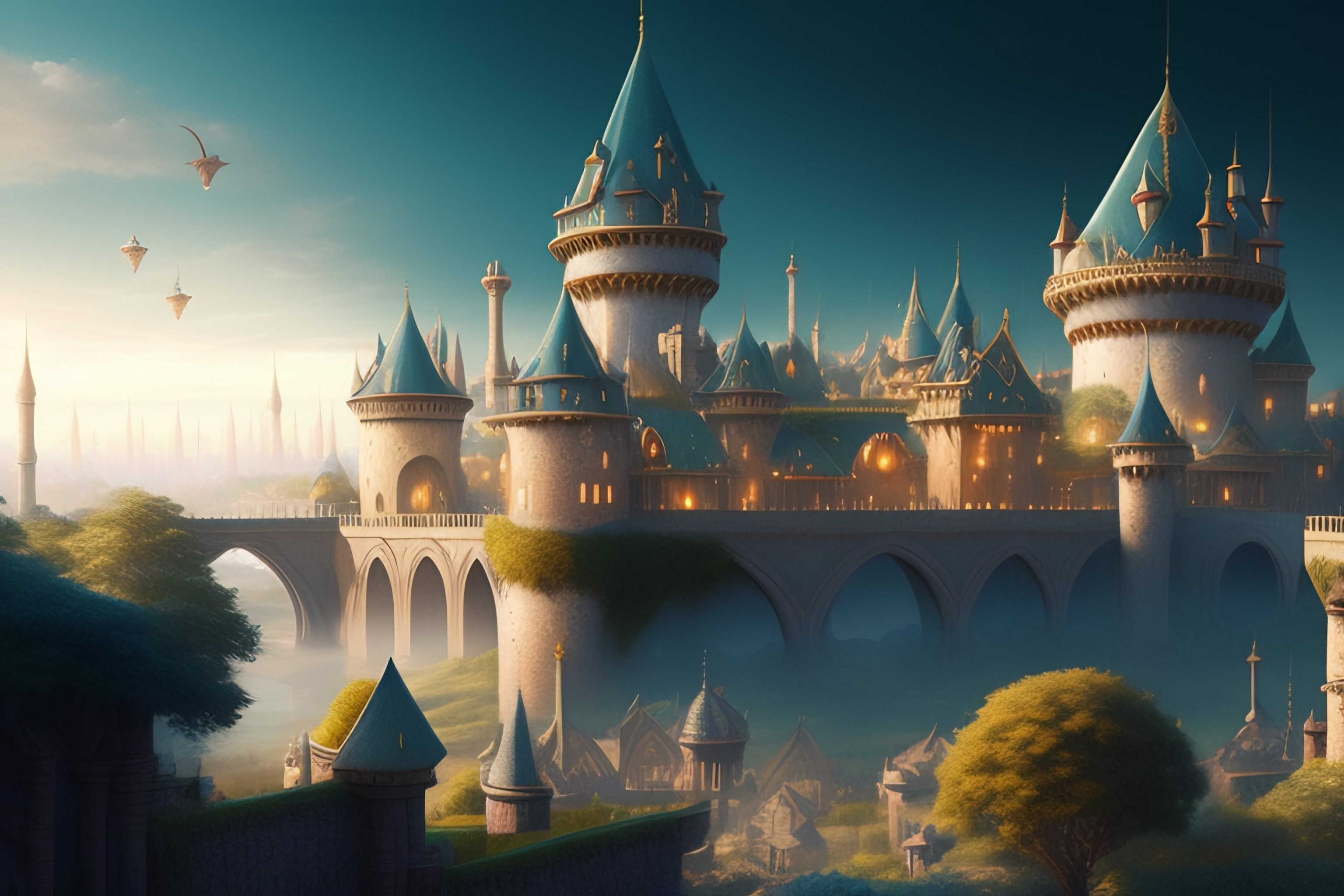 Lexica - Medieval capital city, fantasy, huge fantasy elven castle ...