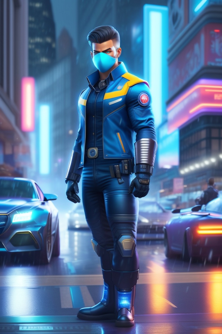 Lexica - Mario from the game with a suit based on the movie tron legacy ...