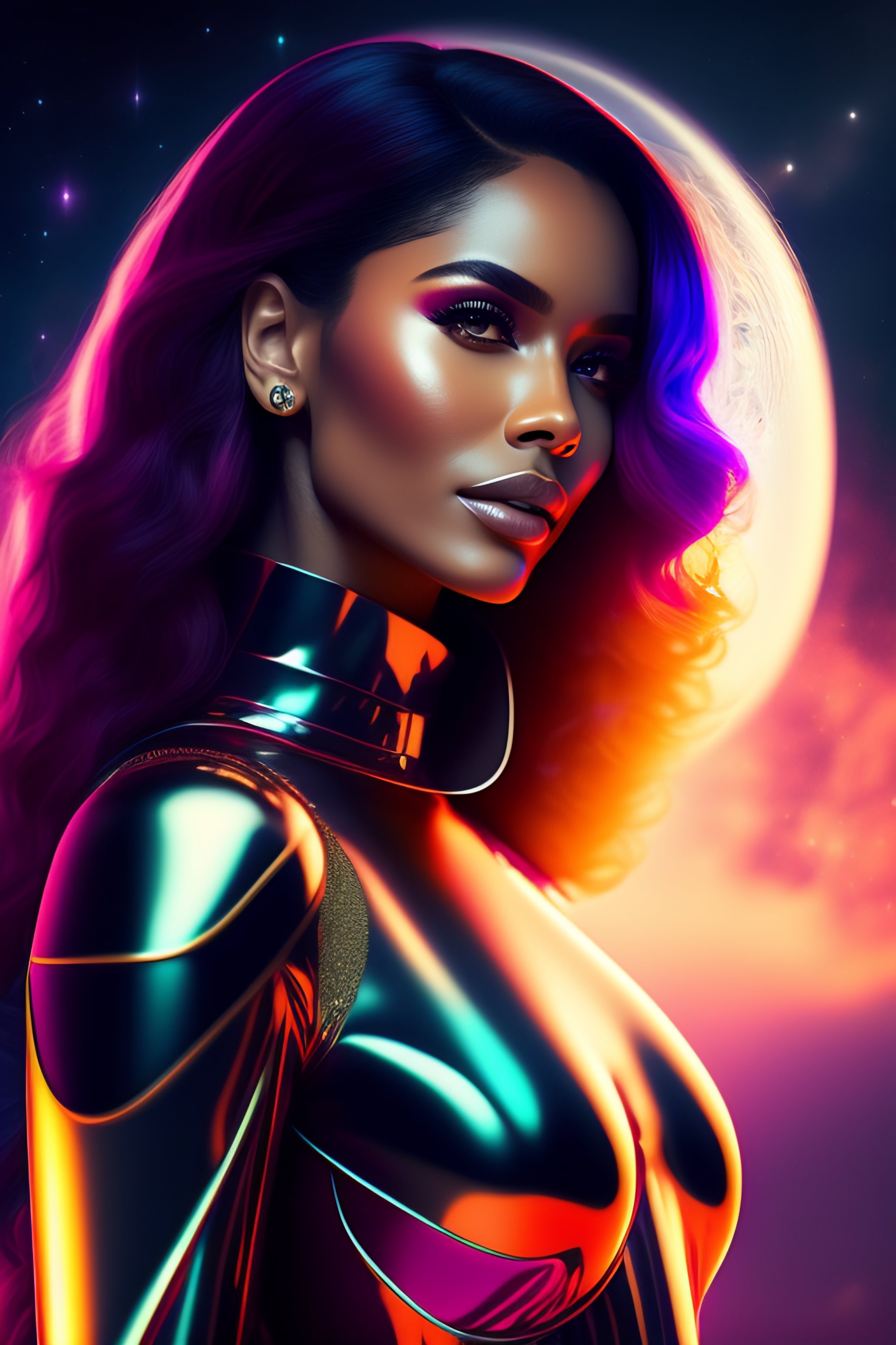 Lexica - Beautiful women of future, smooth, futuristic style, cosmic ...