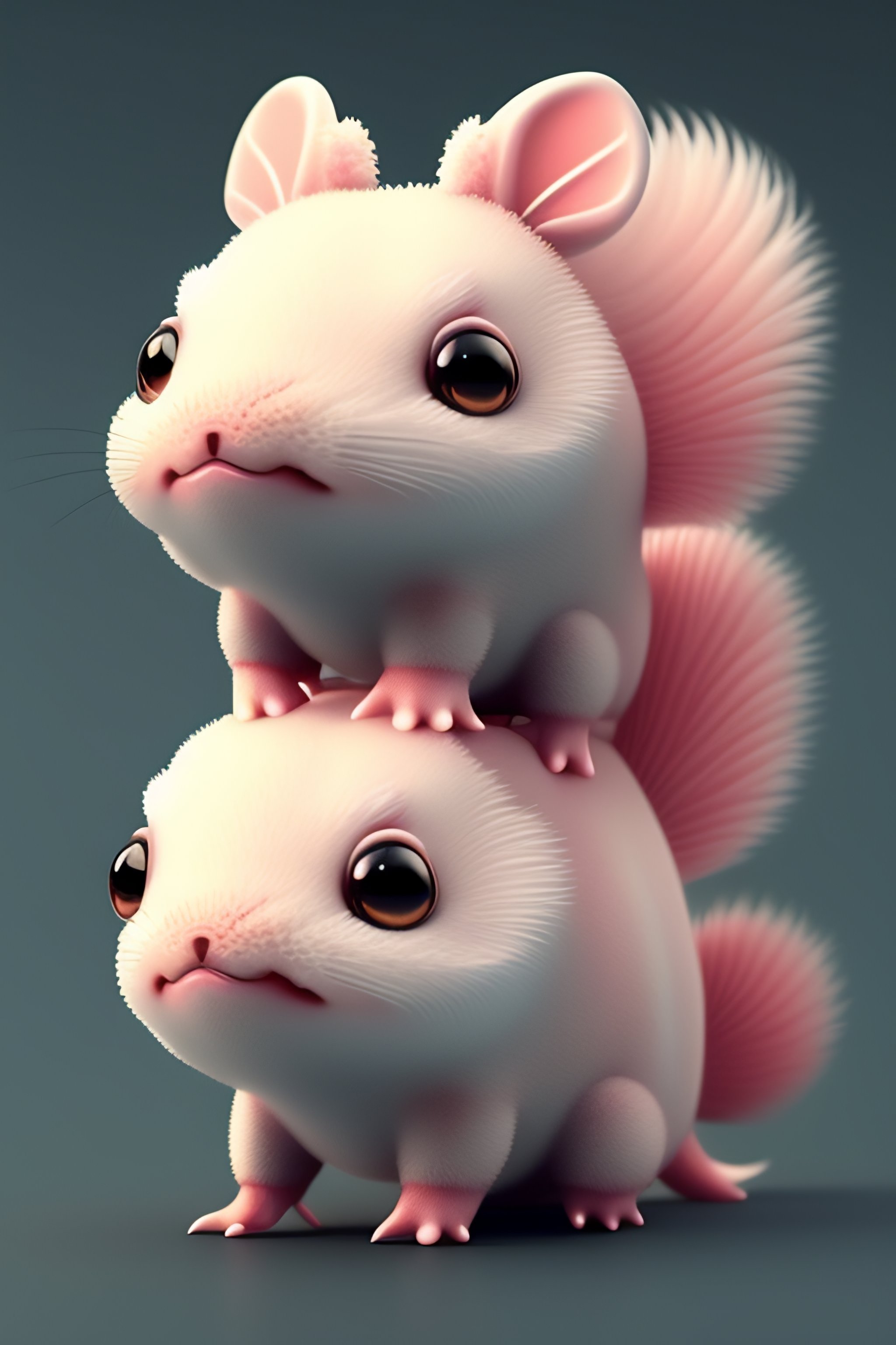 Lexica - CUTE AND ADORABLE CARTOON FLUFFY axolotl, FANTASY, DREAMLIKE ...