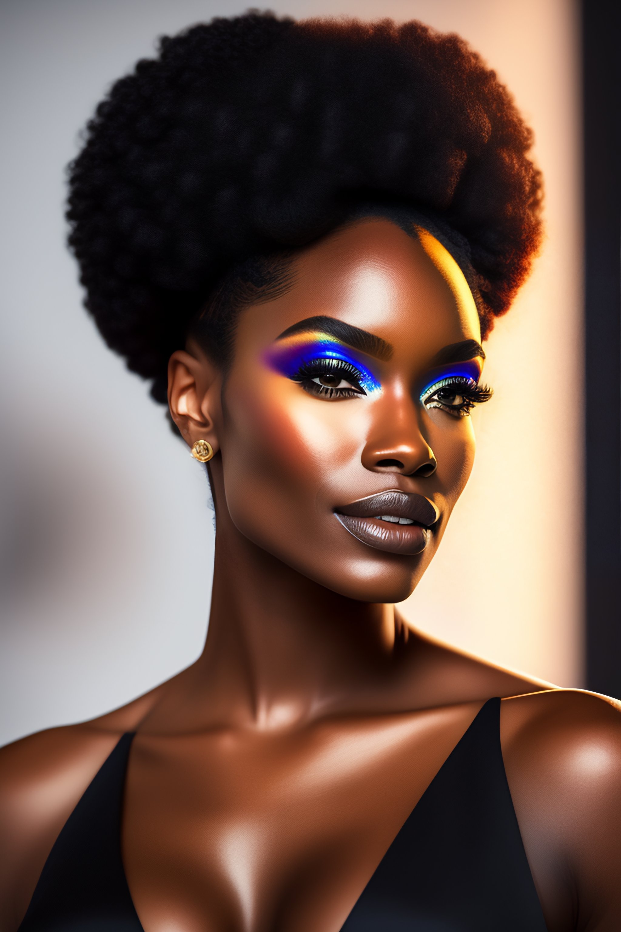 Lexica - Realistic image of black model with innovative oculus headset ...