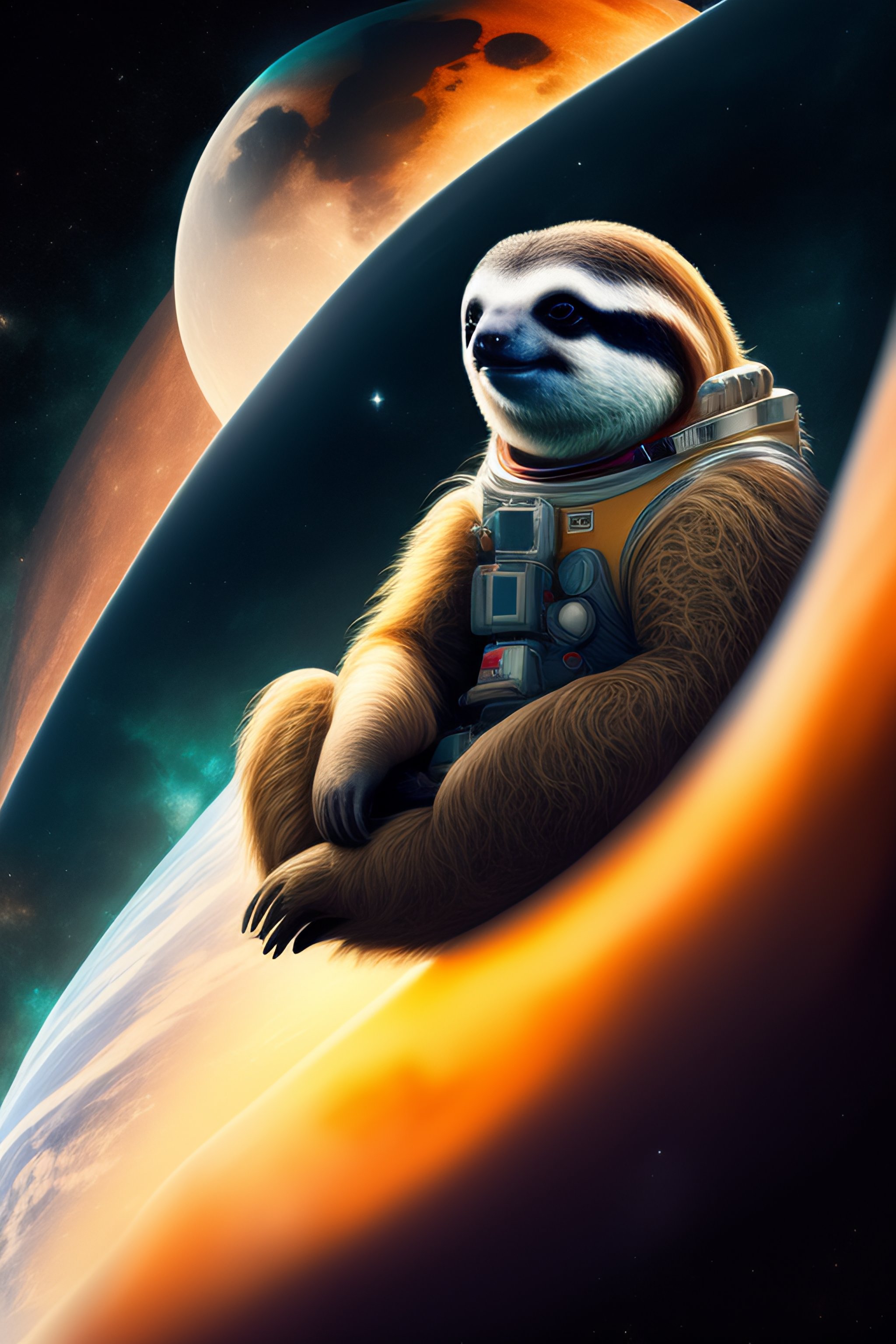 Sloths In Space Wallpaper