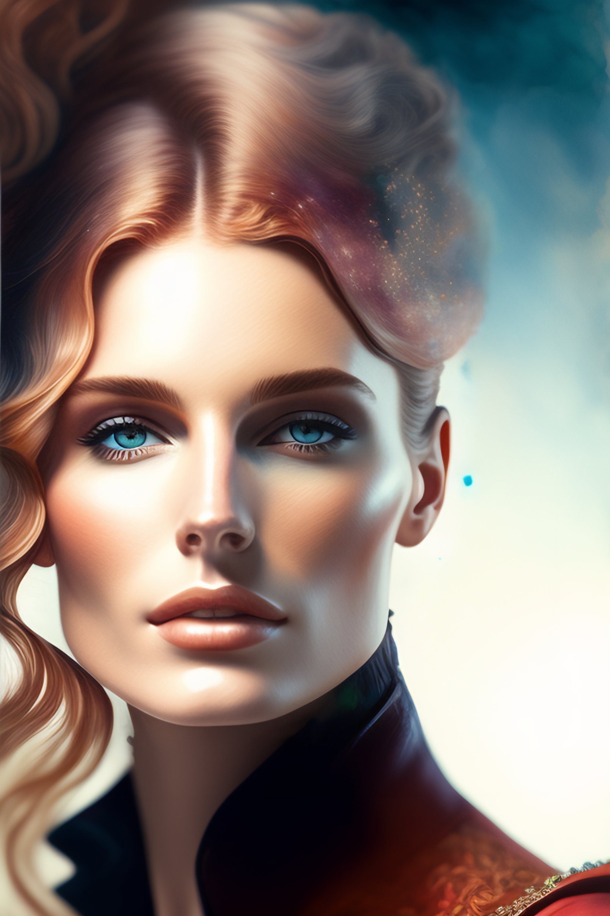 Lexica - Beautiful character design, double exposure painting, front ...