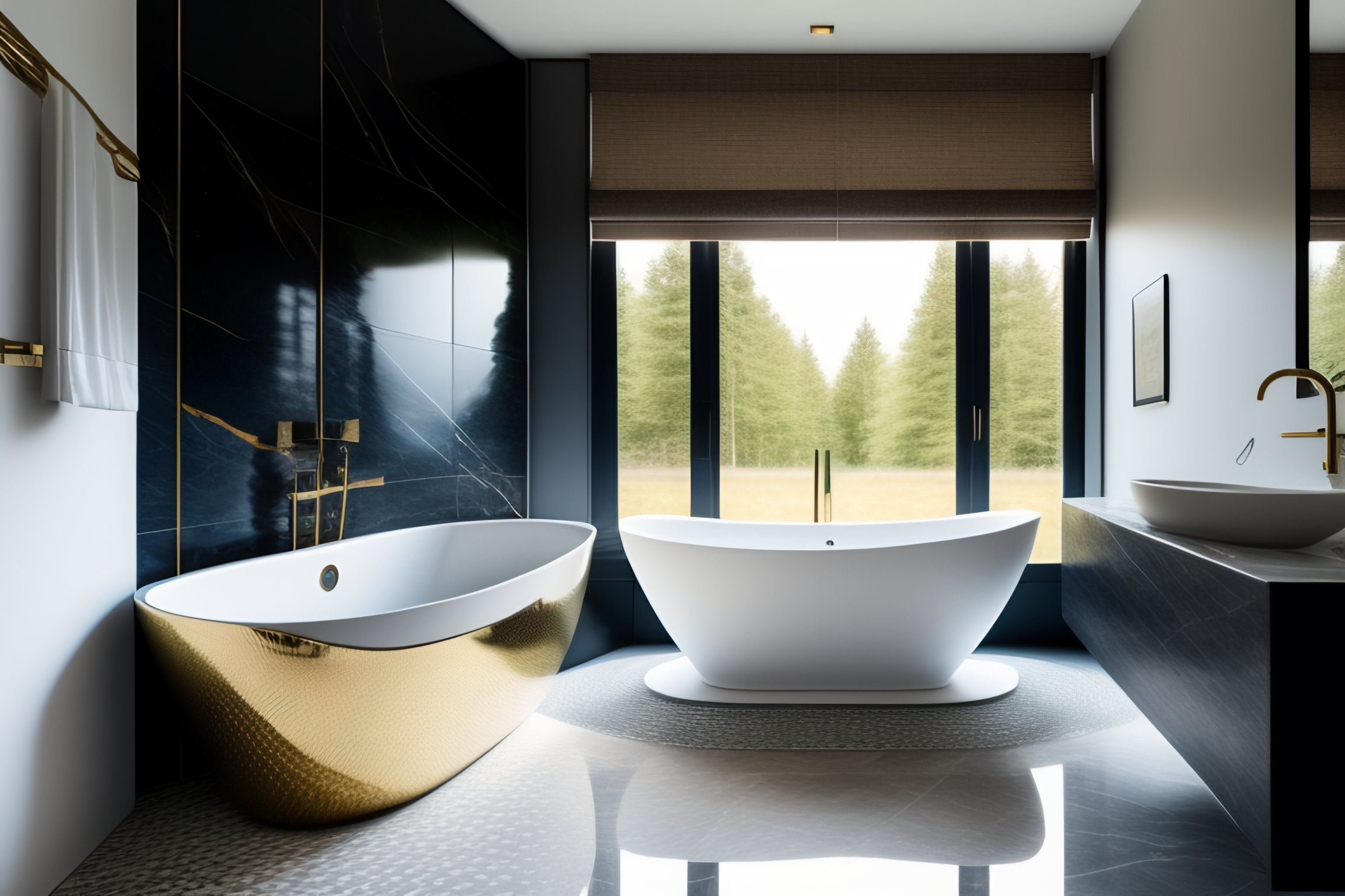 Lexica - Opulent bathroom tiles in marble imitation, mosaic covered ...