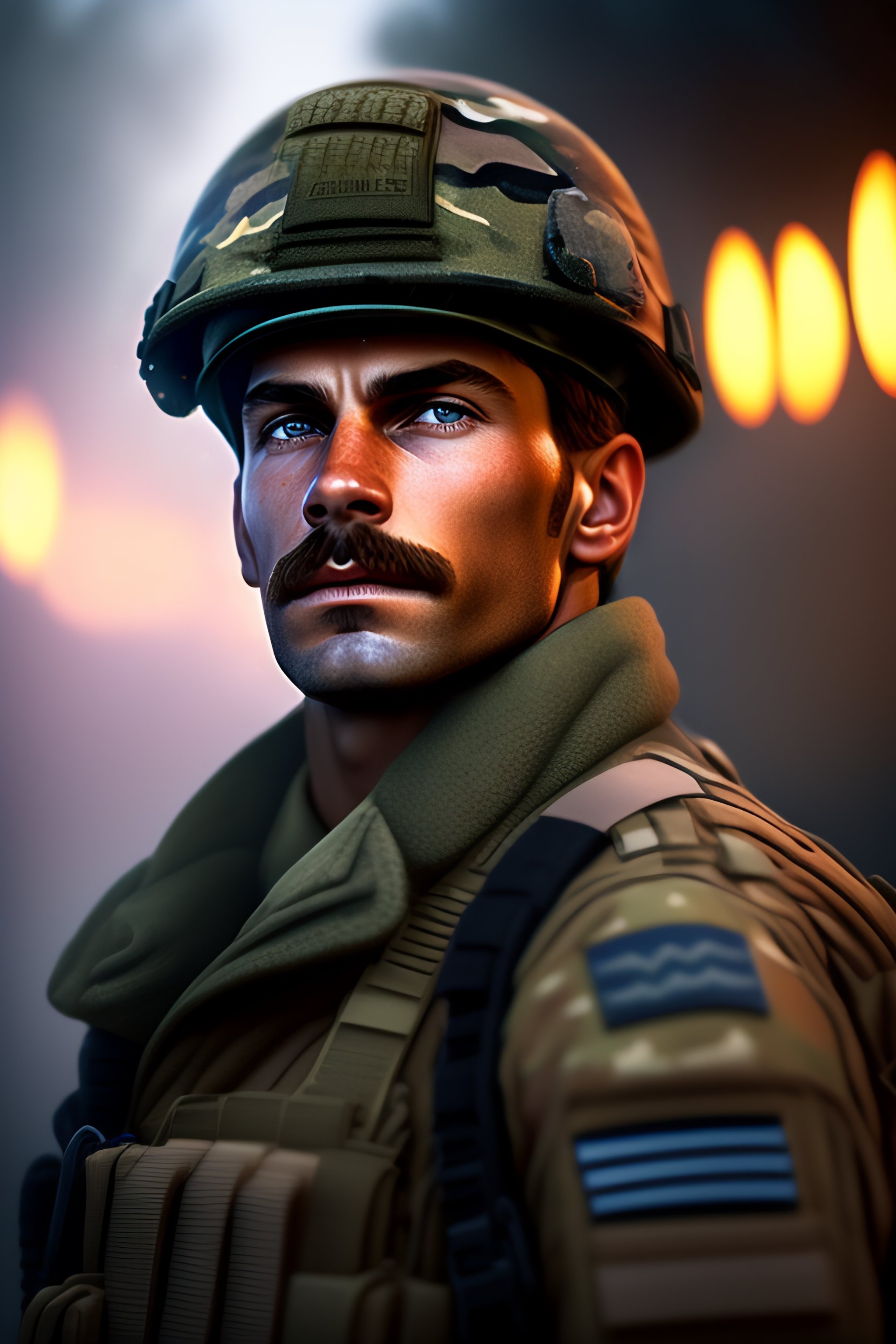 Lexica - An exhausted brat simpson at the frontlines in the army at ...