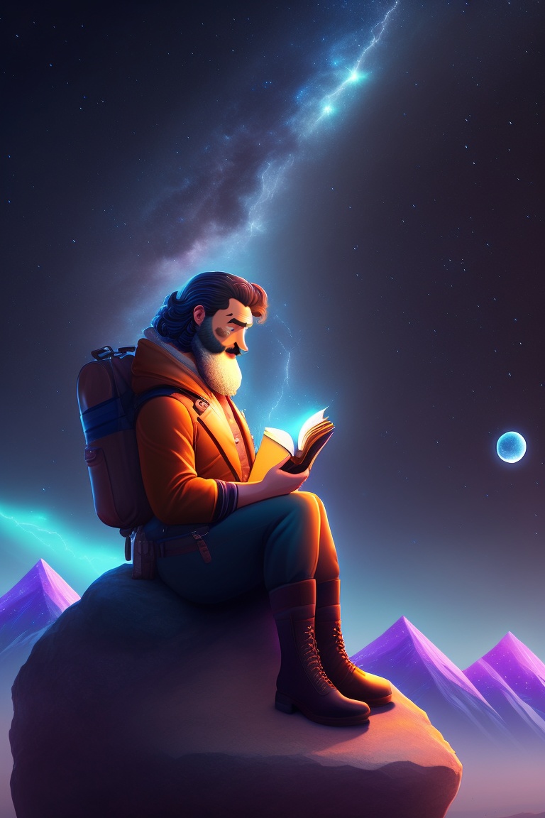 Lexica - Animated, A greek philosopher sitting on a rock holding a book ...