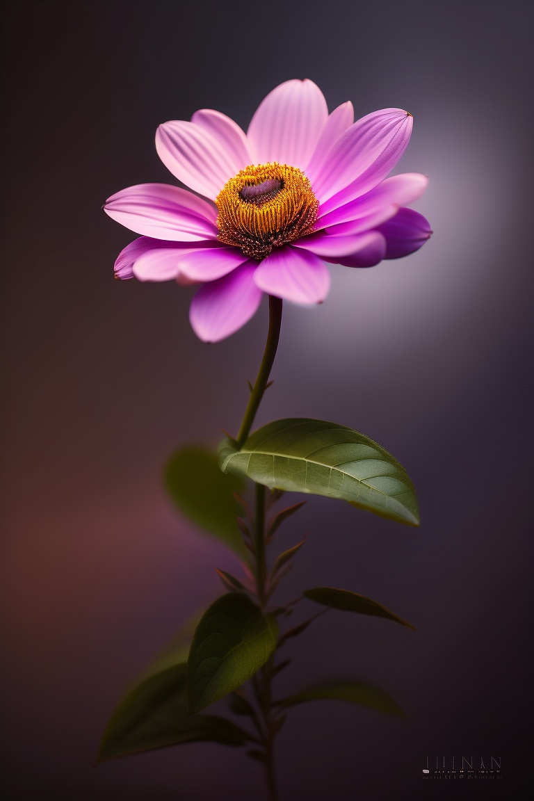 Lexica - Portrait of a beautiful flower, the flower is alone in a dark ...