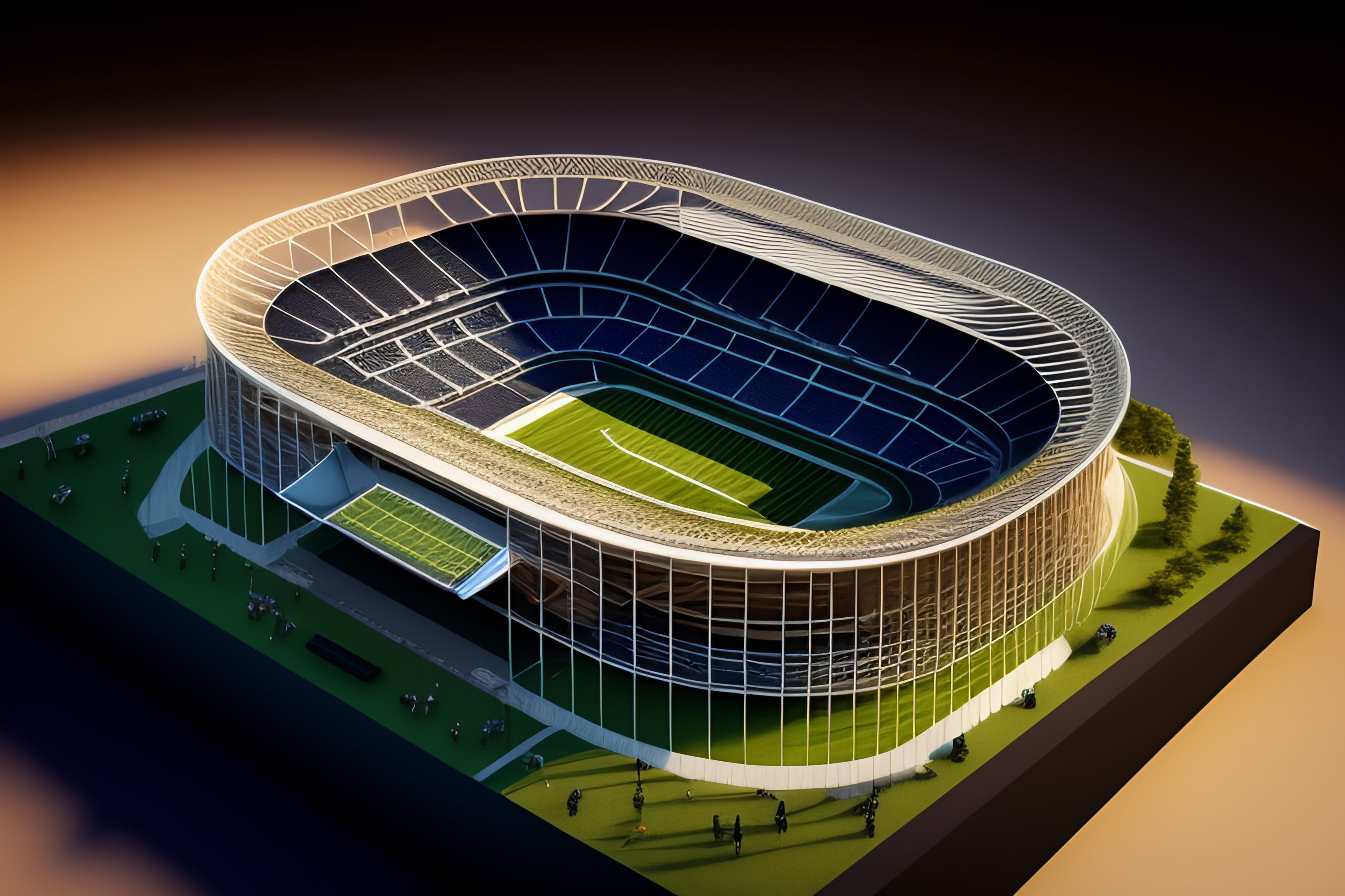 Lexica - A soccer stadium made of bones, bones structure, designed by ...