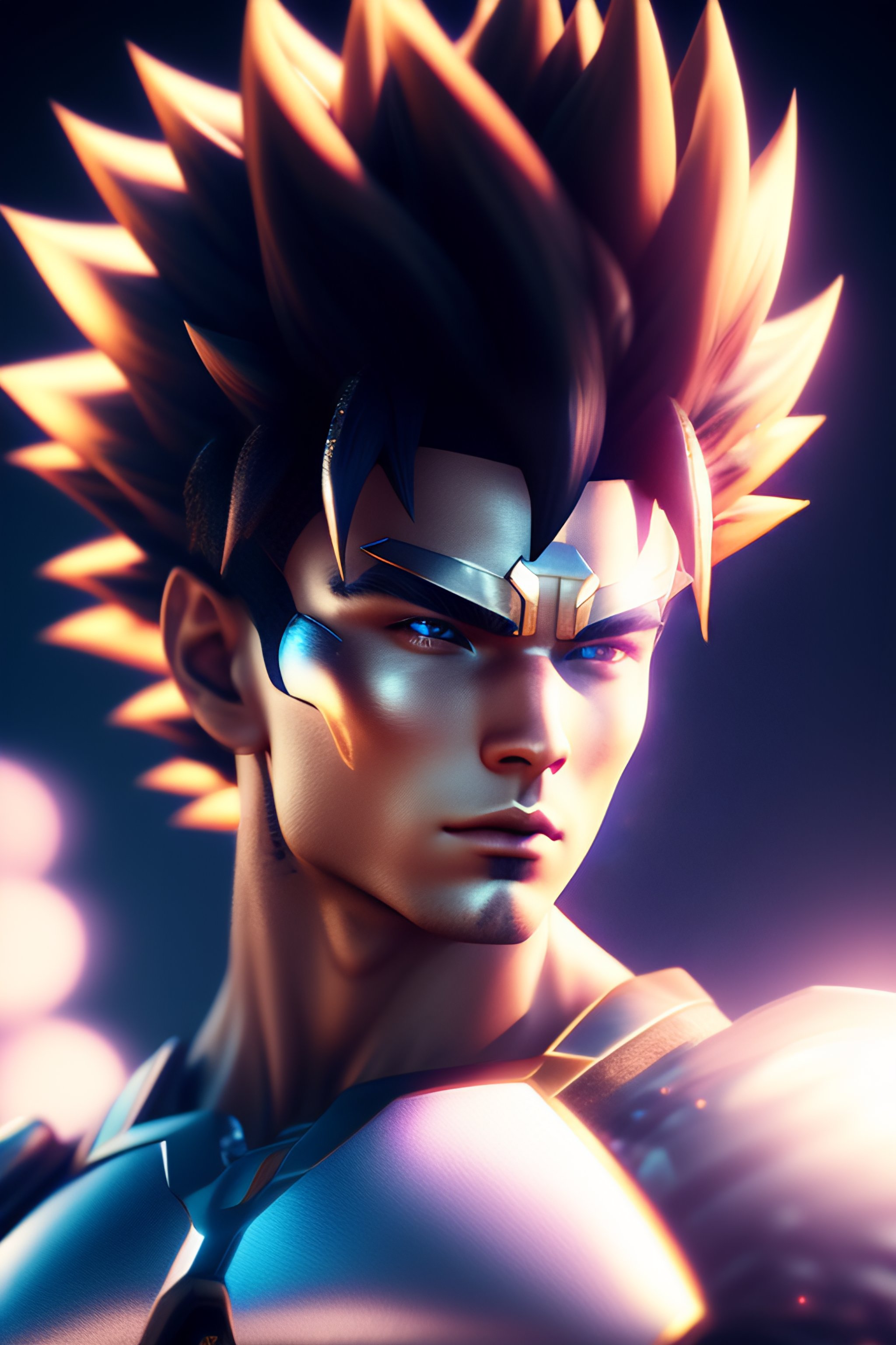 Lexica - Ultra hd, chrome, goku, super saiyan, pastel, dreamy ...