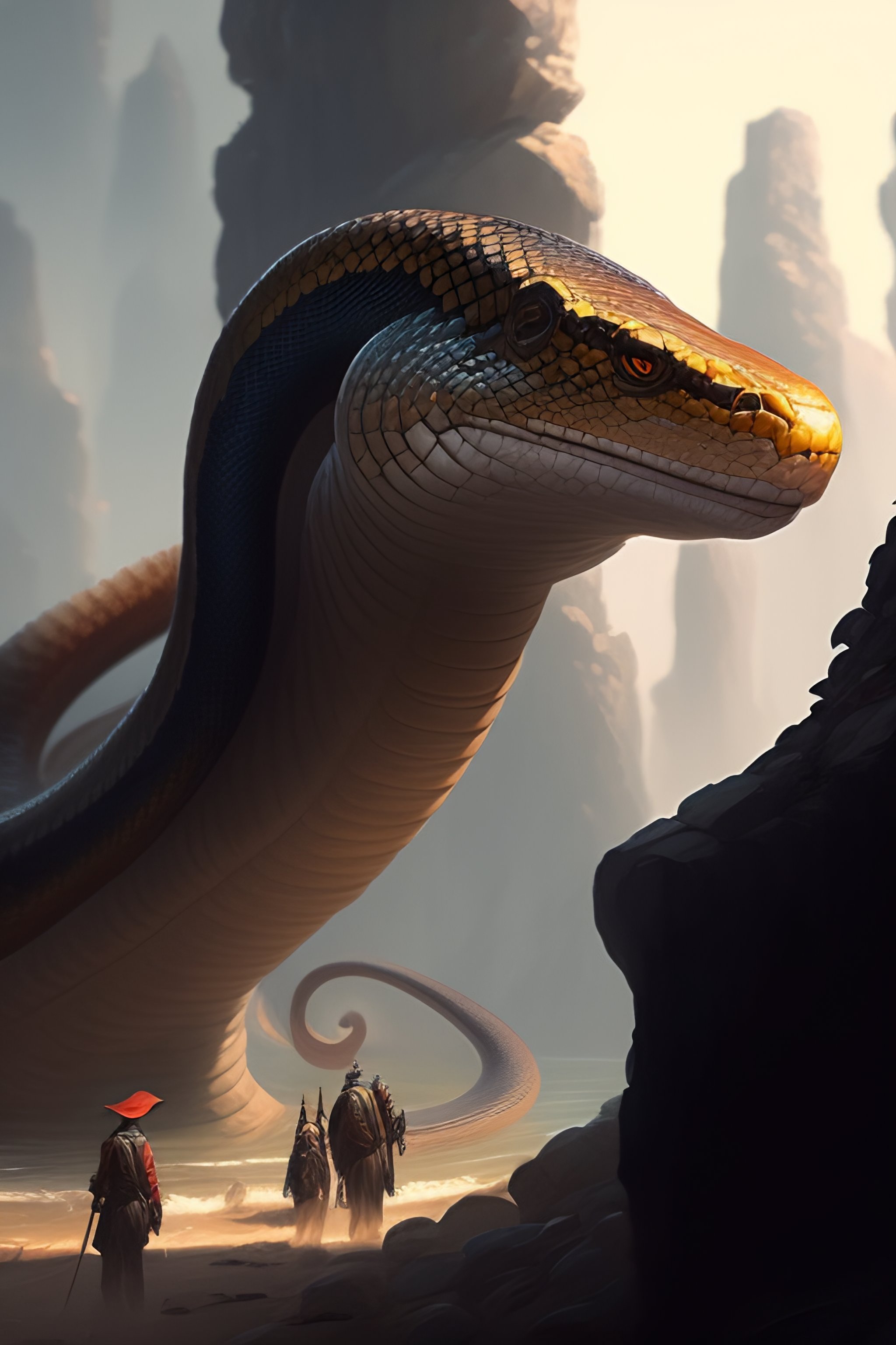 Lexica - A snake, greg rutkowski, digital art, realistic painting, dnd ...