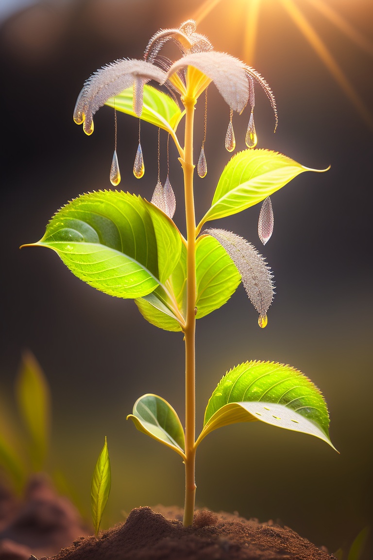 Lexica - With the help of the sun's rays and the raindrops, the plant ...