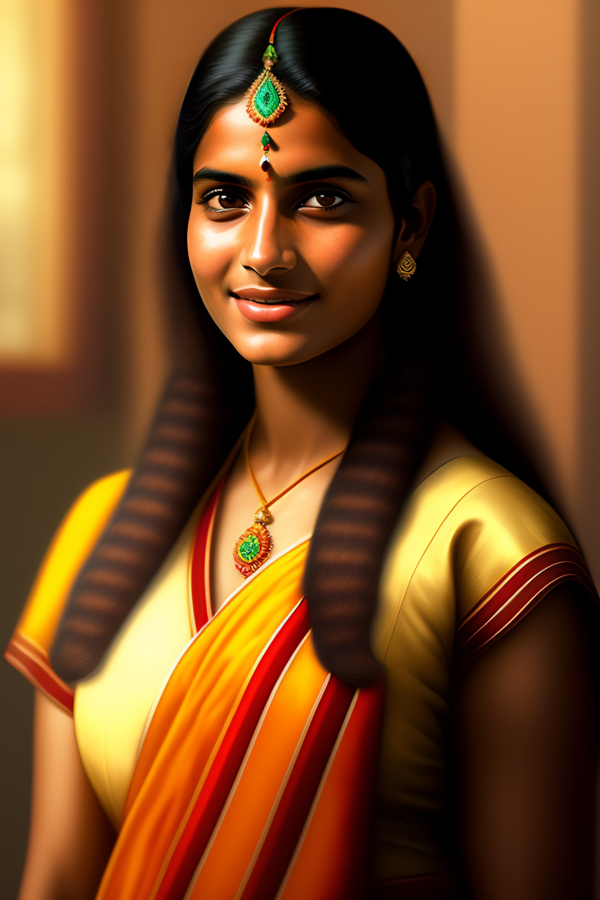 Lexica - Portrait of an indian college girl, photorealistic