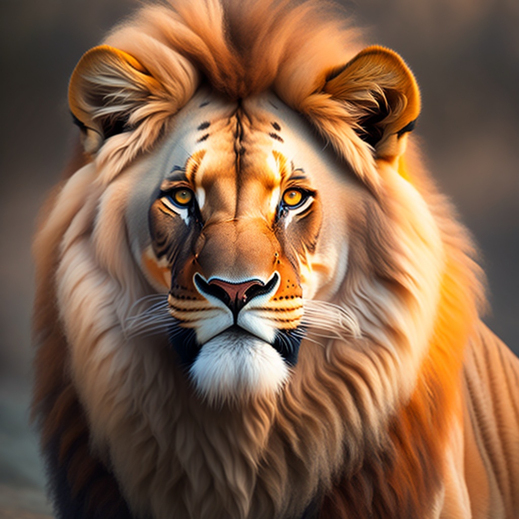 Lexica - A colorful lion, Peaceful, ((hyperrealistic)), cinematic 8k ...