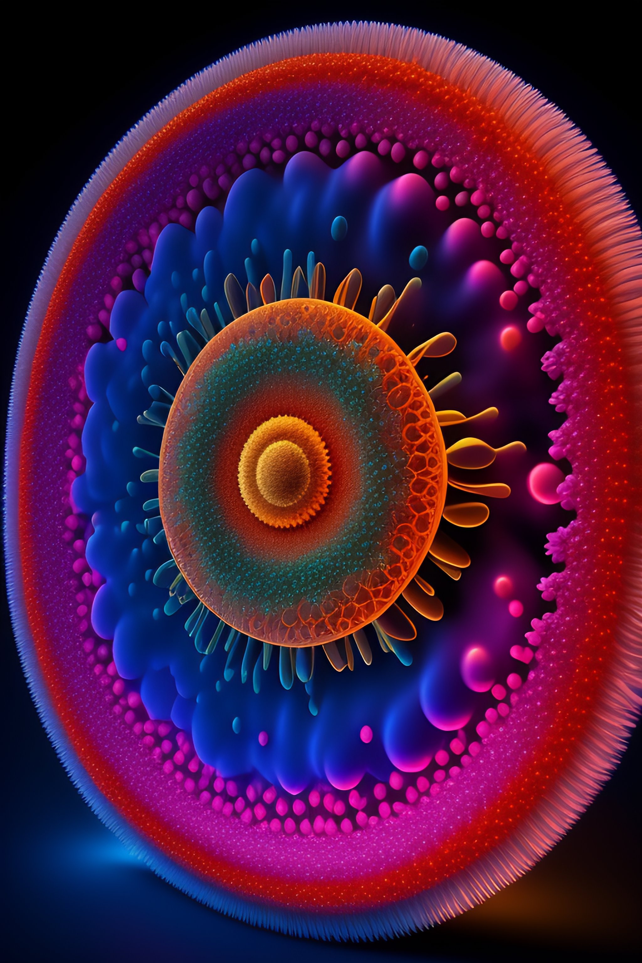 Lexica - Complex anatomy of the virus intestinal tract, made of fluffy ...