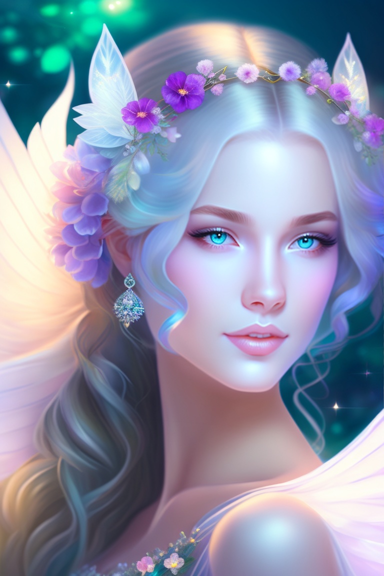 Lexica - A enchanting portrait of a fairy, radiating an aura of ...
