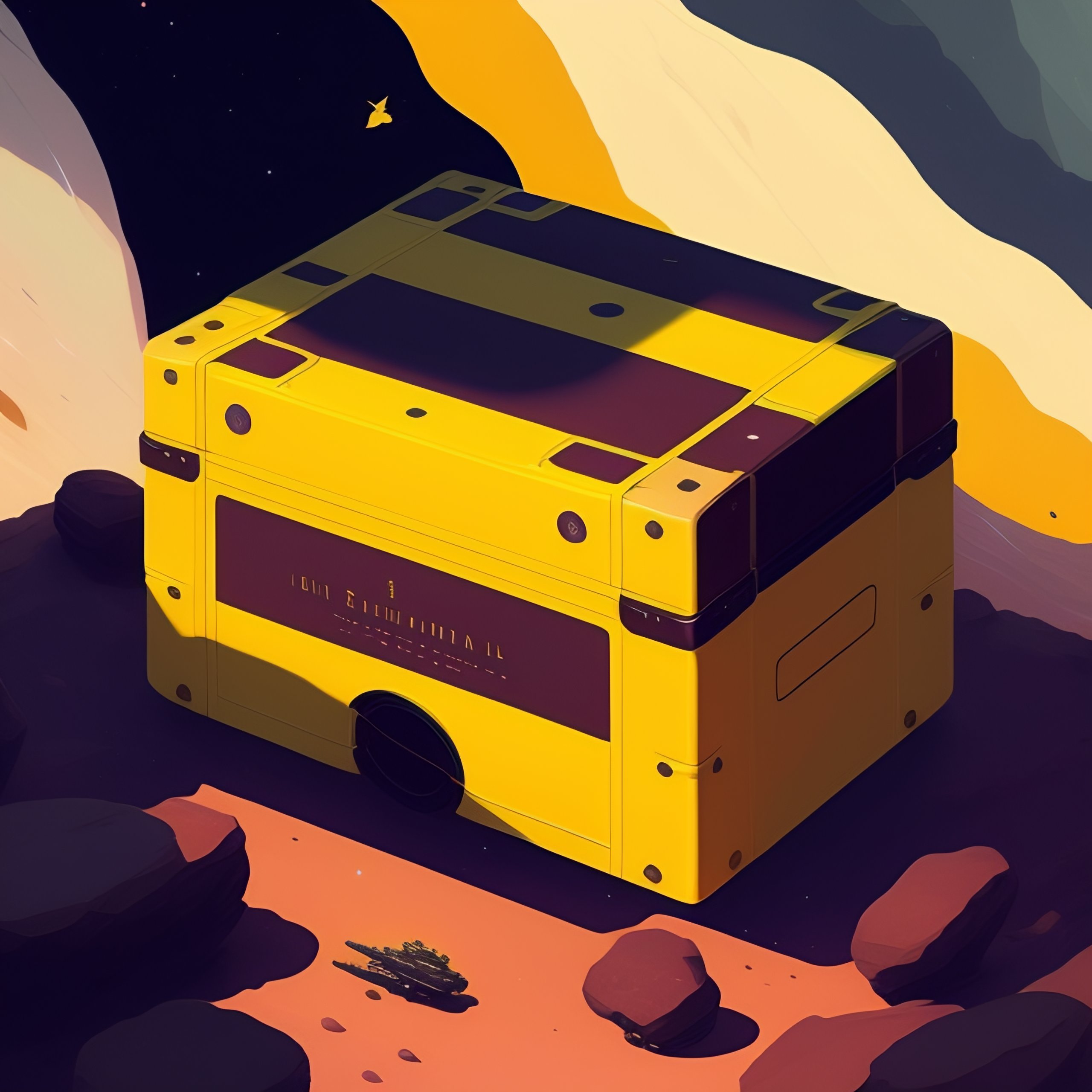 Lexica - A small space operator military box full of stone crystals, by ...