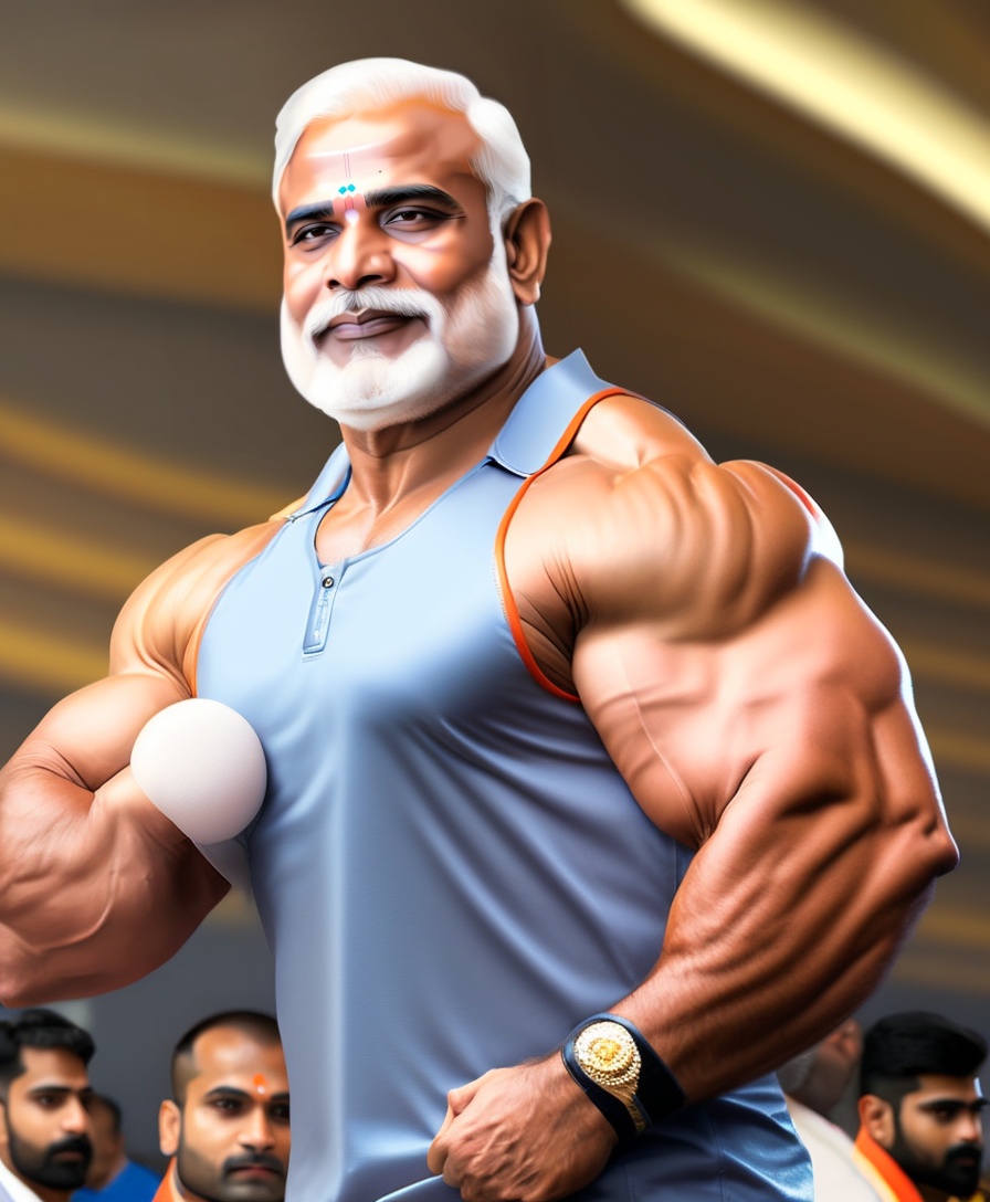 Lexica - Narendra Modi,bodybuilder
