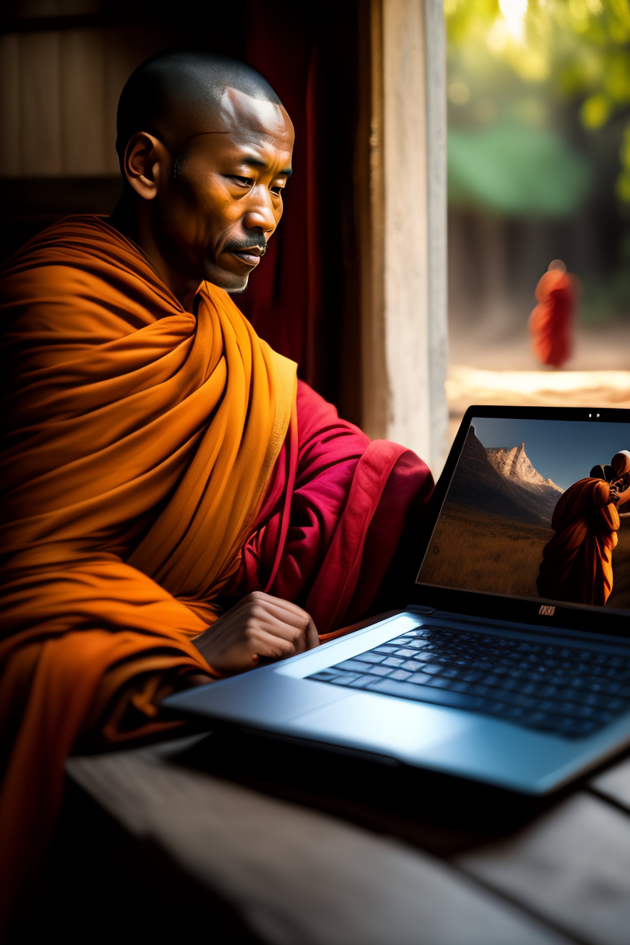 Lexica - A monk with a laptop