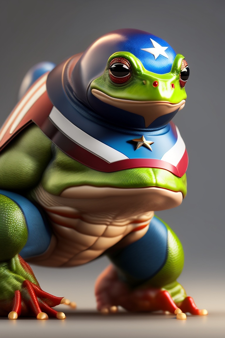 Lexica - Frog images like captain america, frog body, captain america ...