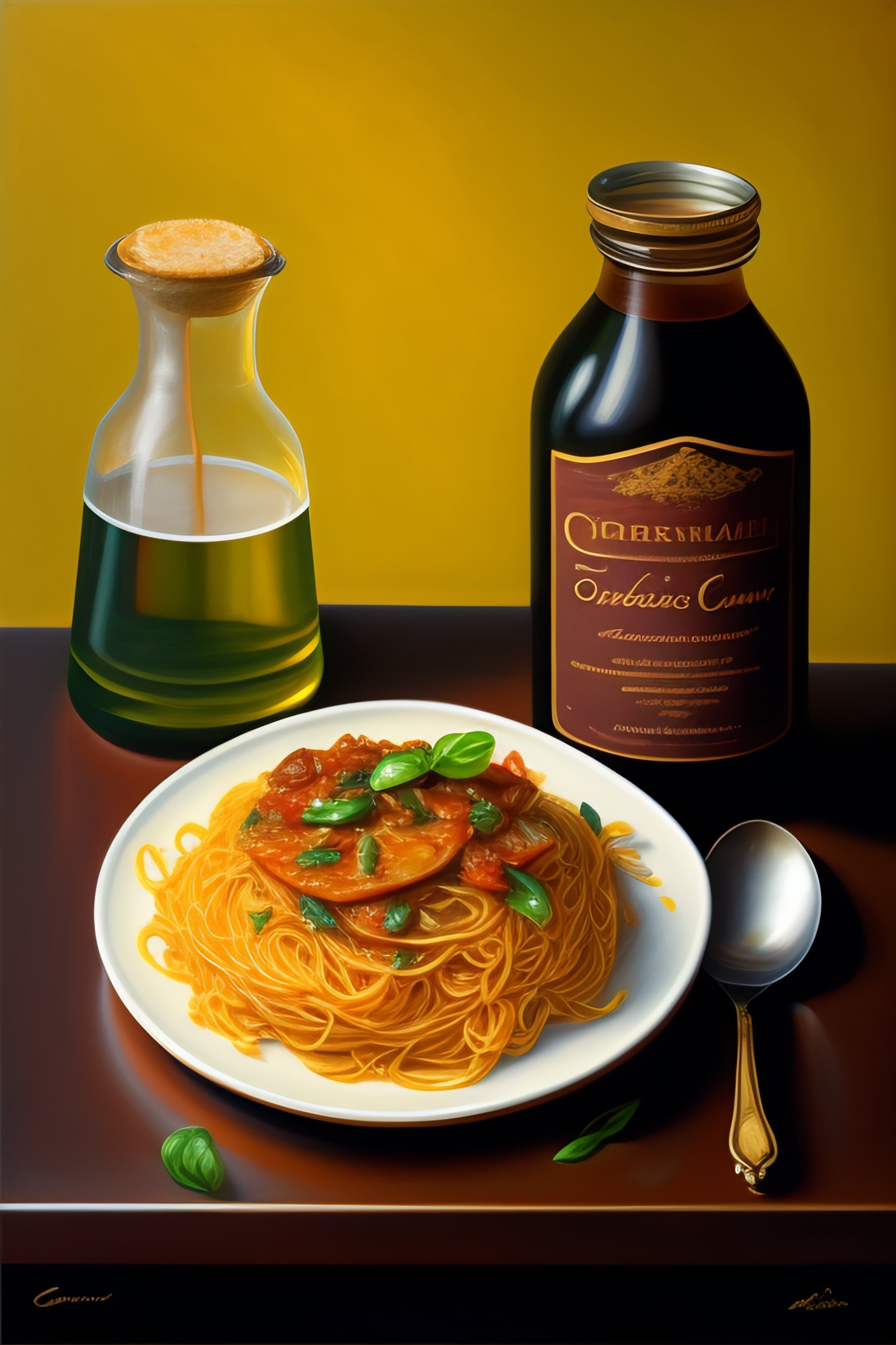 Lexica - Home portrait of crickets eating pasta, painting oil