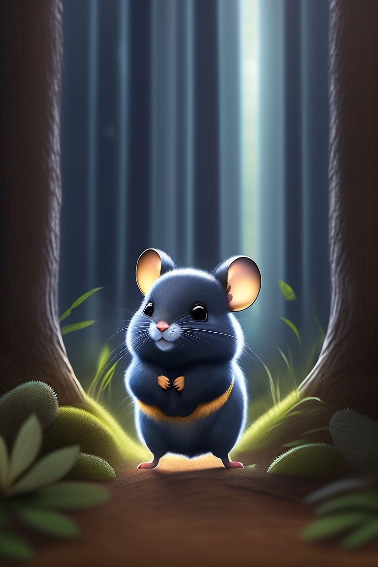 Lexica - In a dark and spooky forest, a tiny mouse named Milo lived in ...