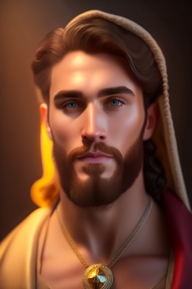 Lexica - The portrait of the amazingly handsome god Jesus makes it real ...