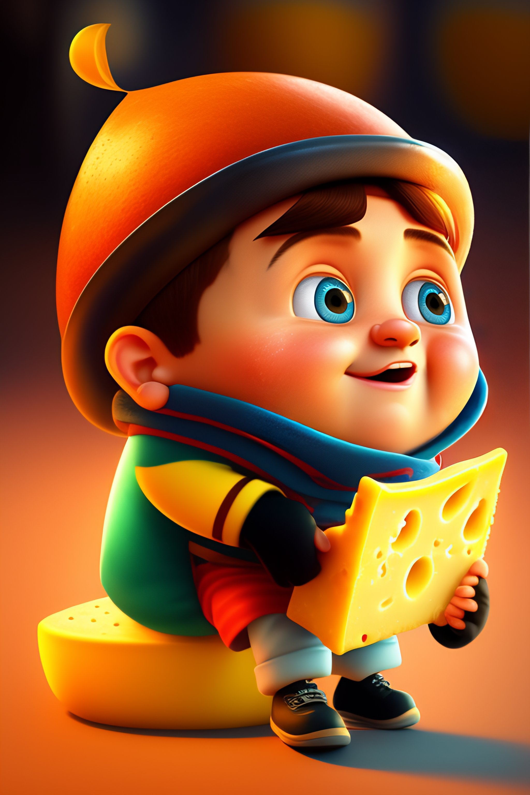 Lexica - Poster for a movie about a boy that loves to eat cheese. pixar ...