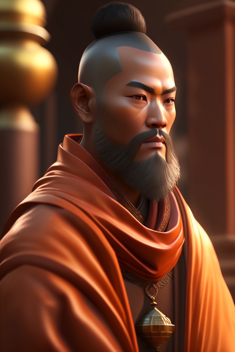 Lexica - Buddhist monk, iron eye, unreal engine, octane render, highly ...