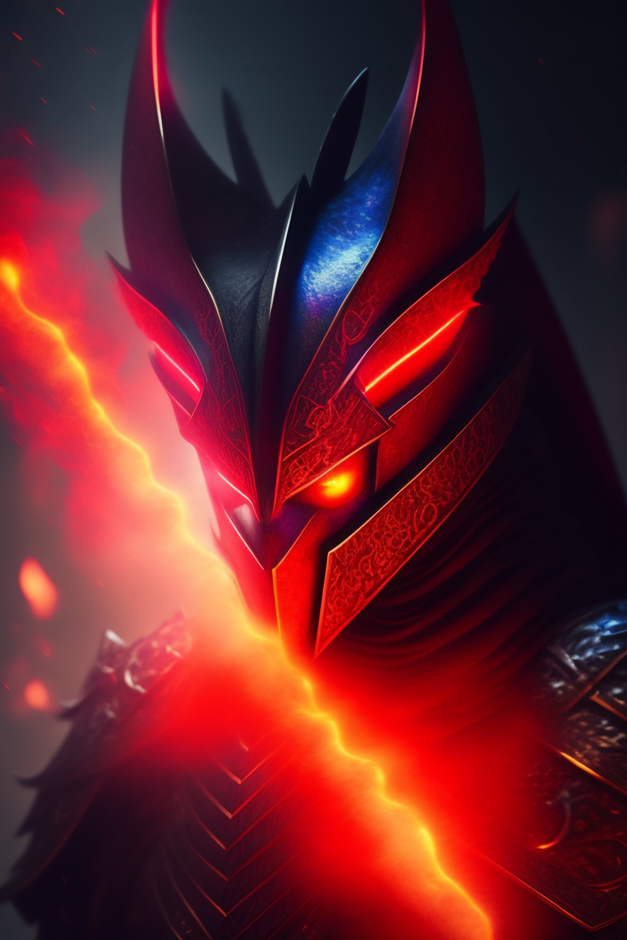 Lexica - Mysterious ,strange mask, wizard ,runes on clothing, dragon ...