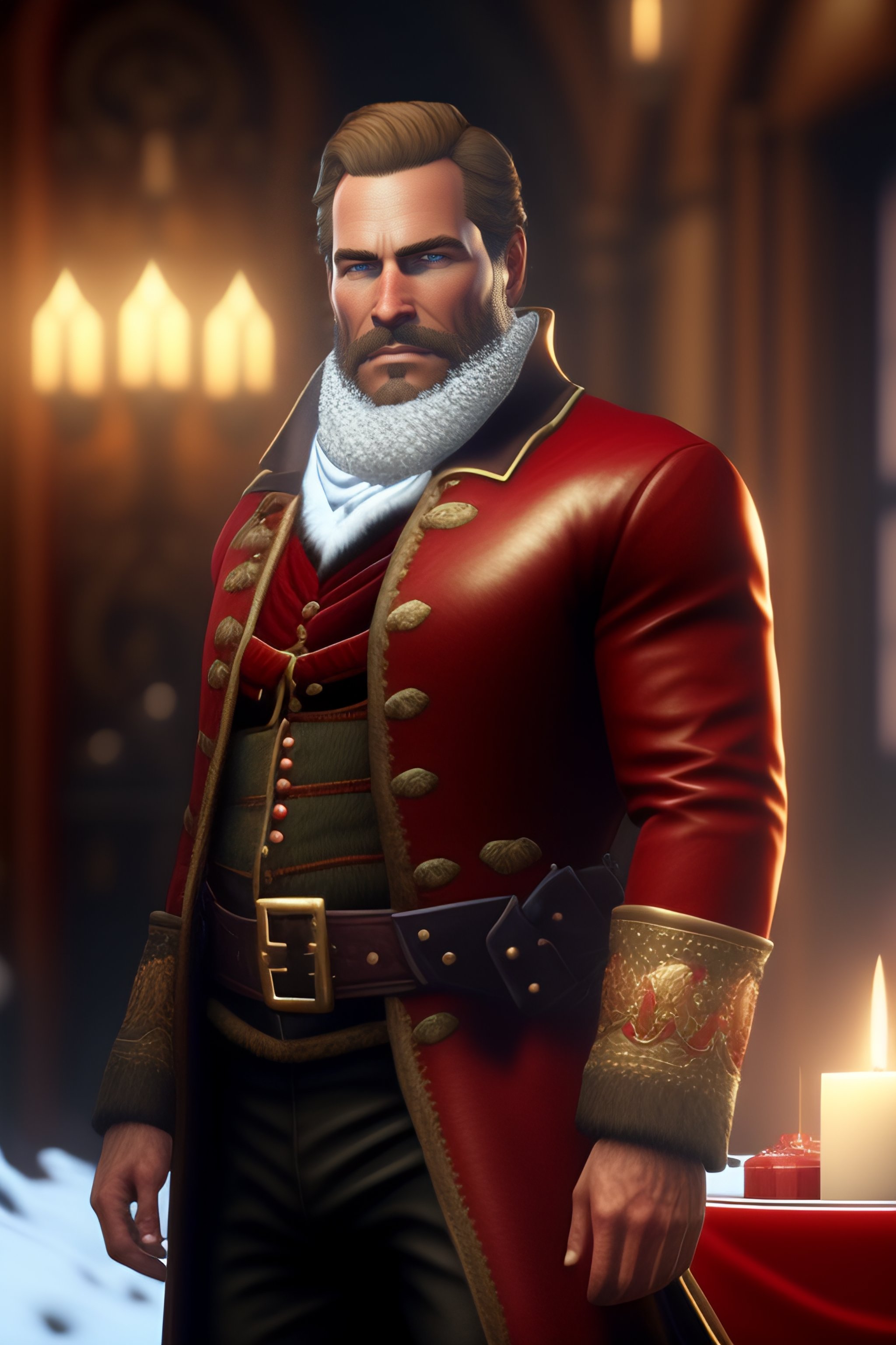 Lexica - Arthur Morgan of dressed up of santa claus