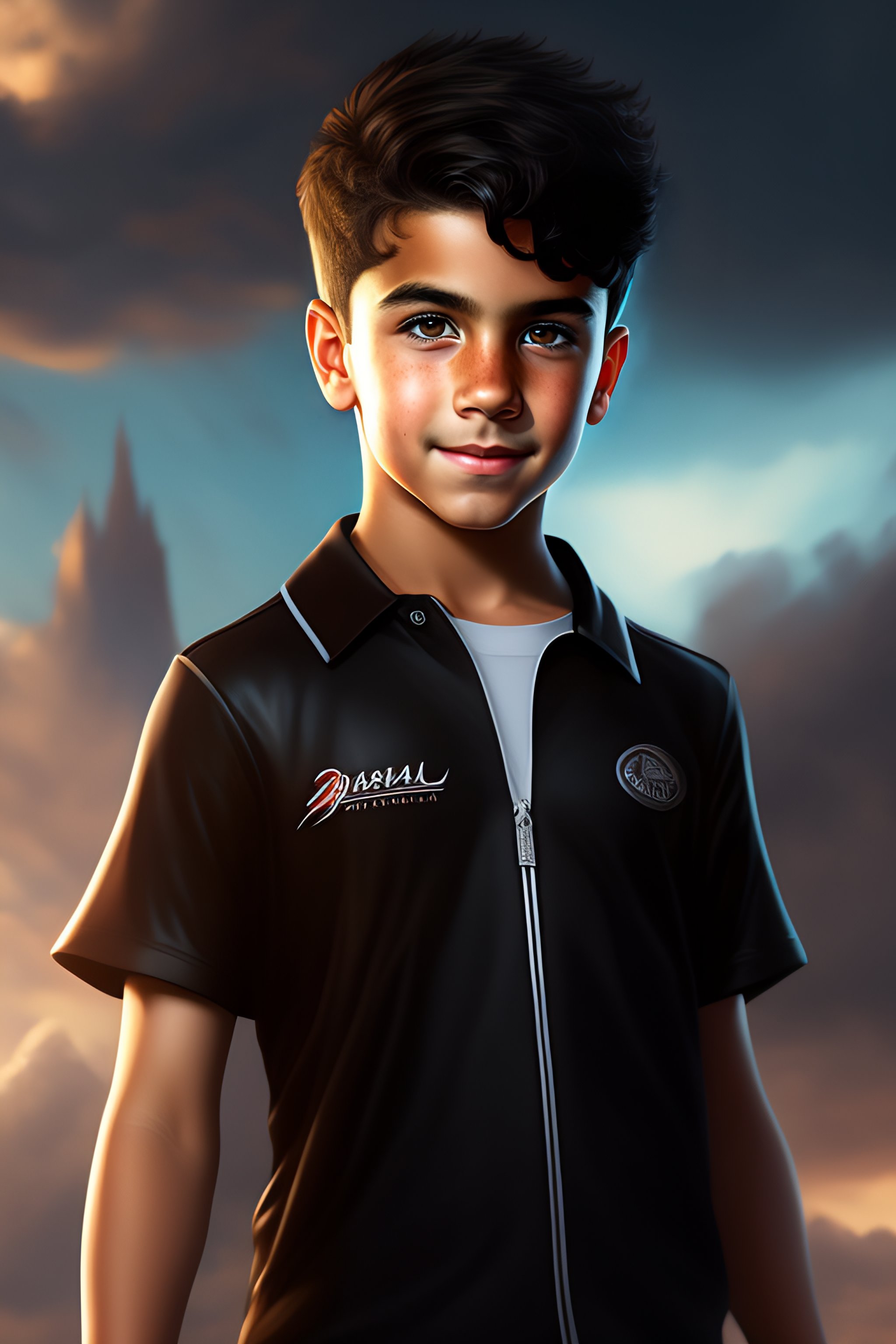 Lexica - A fantasy comic book style portrait painting of a young boy ...