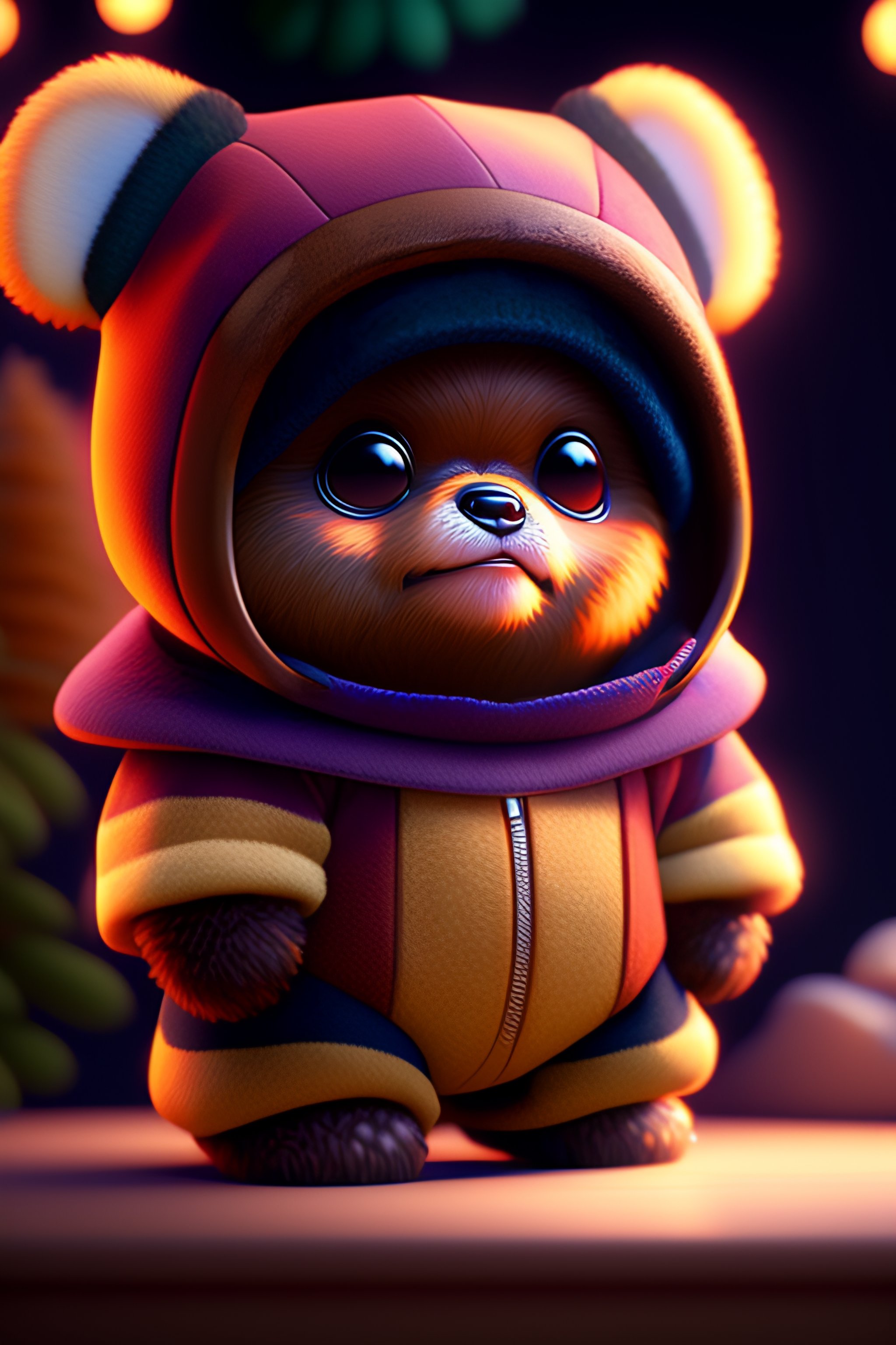 Lexica - Cute and adorable baby ewok, unreal engine, cozy interior ...