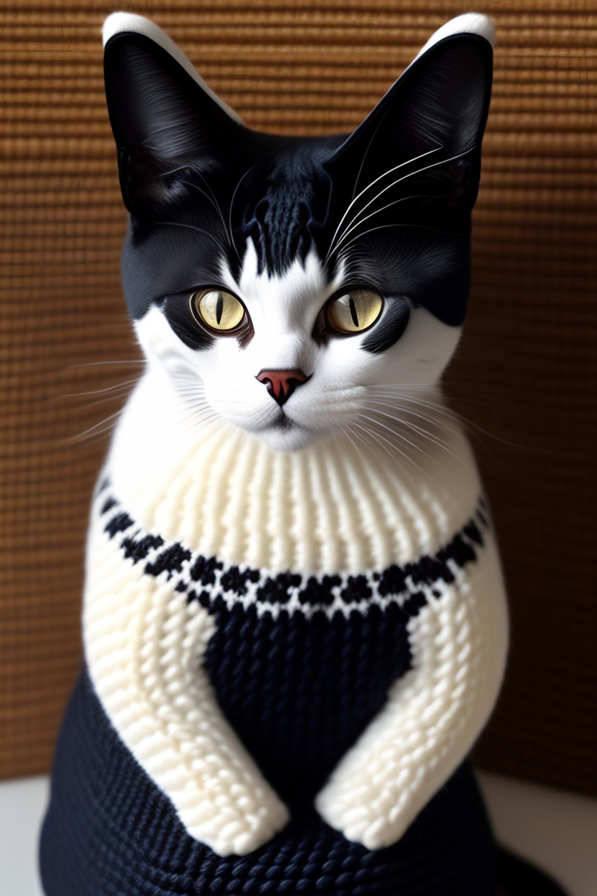 Lexica - Wednesday addams cat knitted