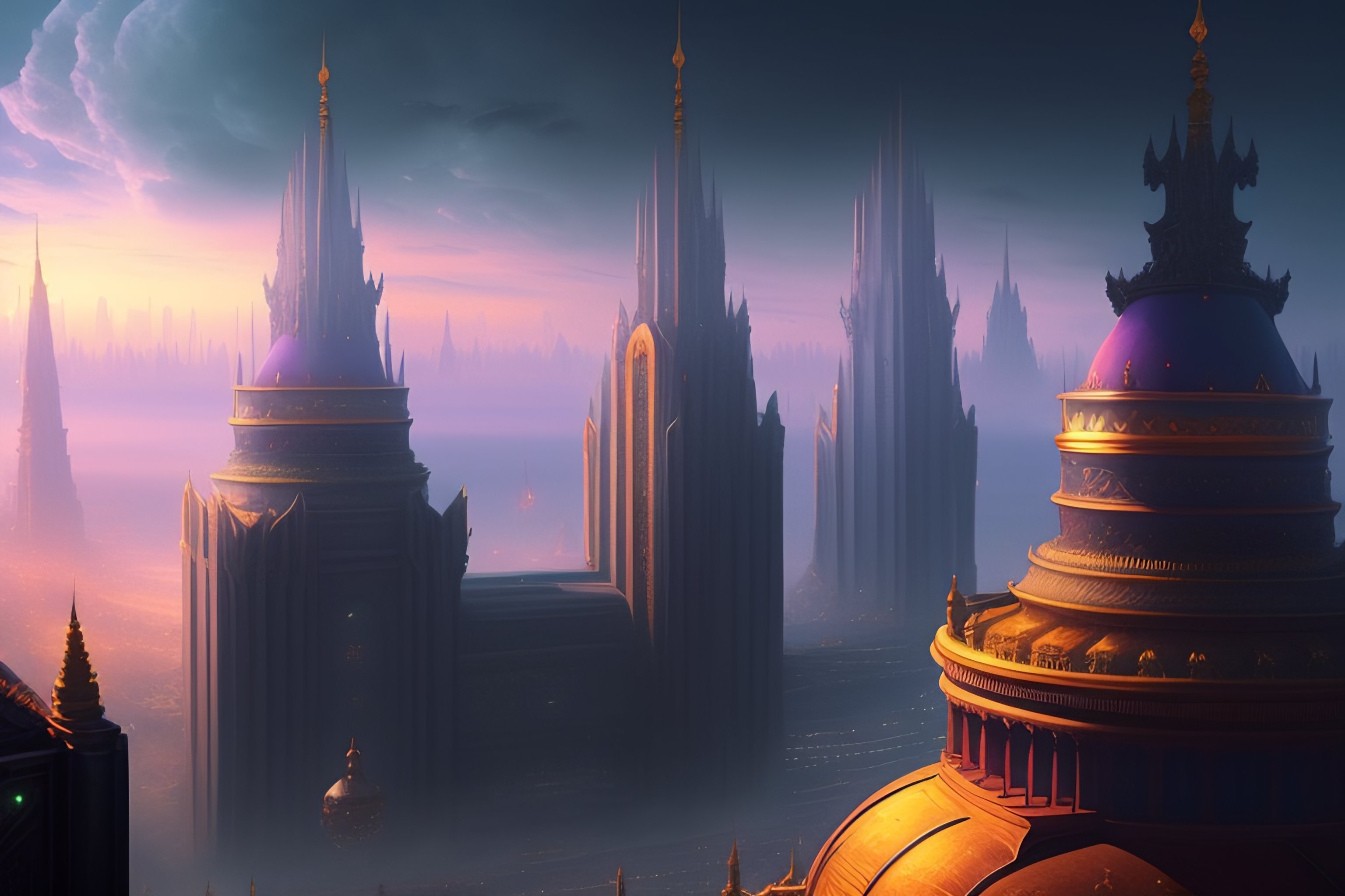 Lexica - Capital city, fantasy, matte painting by marc simonetti ...
