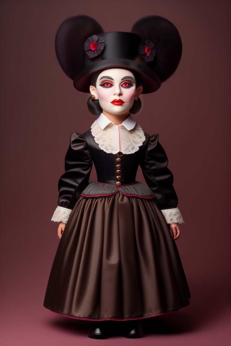 Lexica - Full body female puppet with terrifying appearance with ...