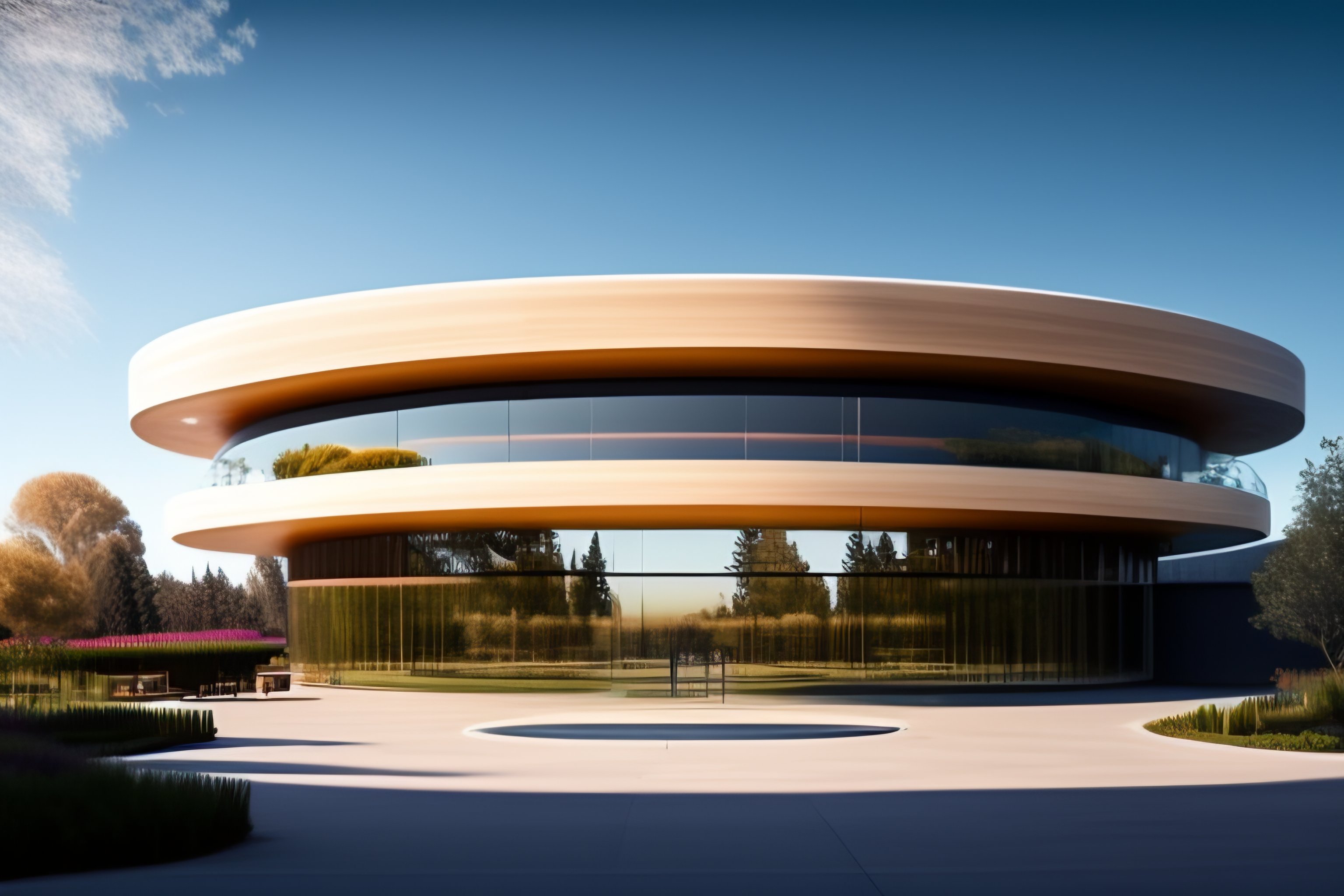 Lexica - Apple Park world headquarters everything bagel building