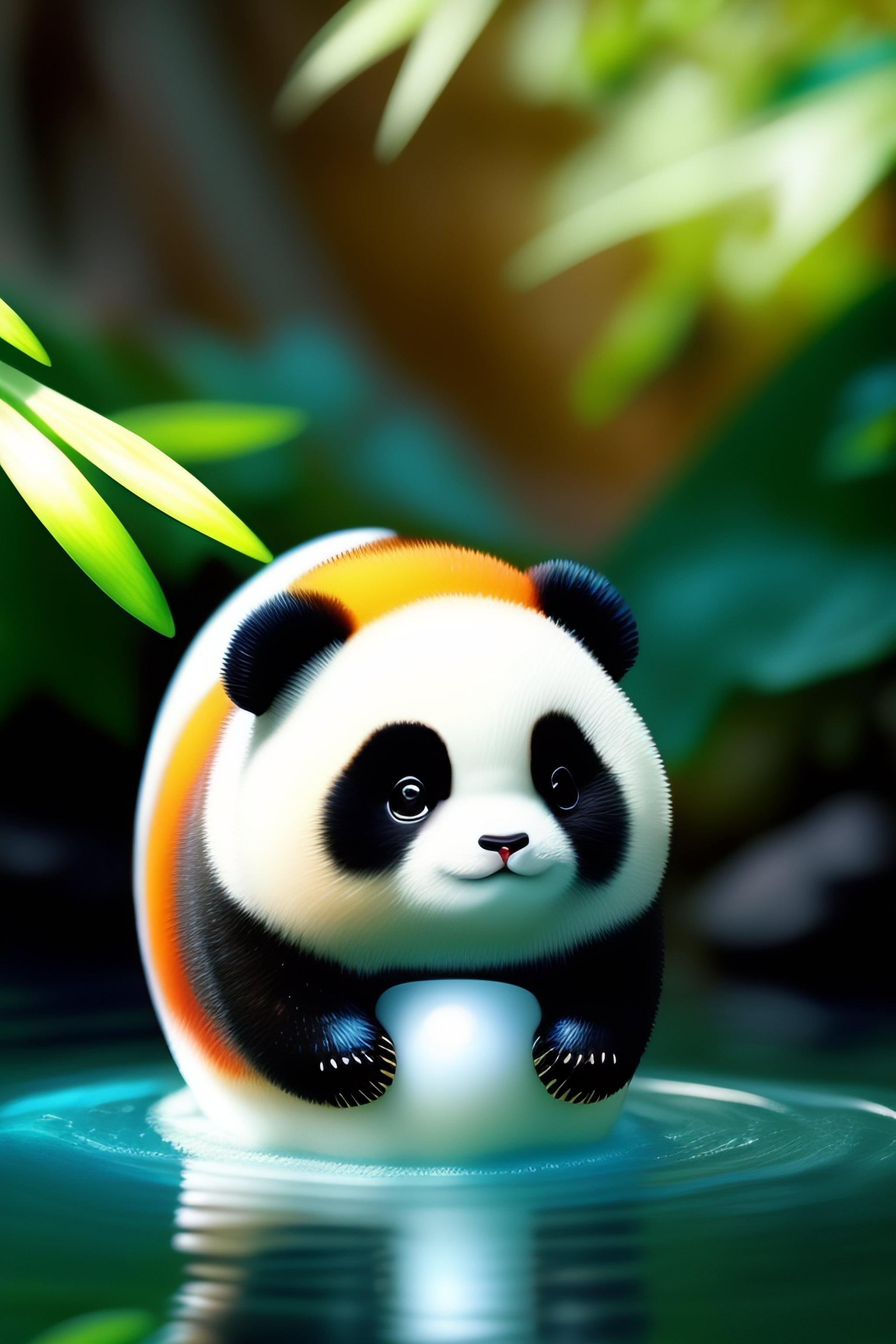 Lexica - An adorable water type pokemon that resembles a small panda ...