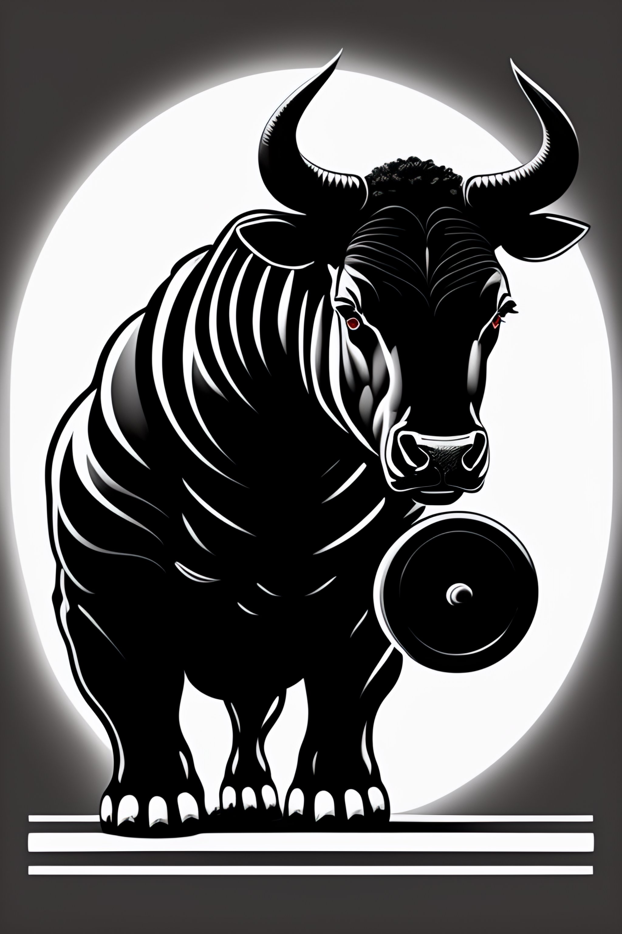 Lexica - A fierce-full muscular body builder bull lifting big heavy ...