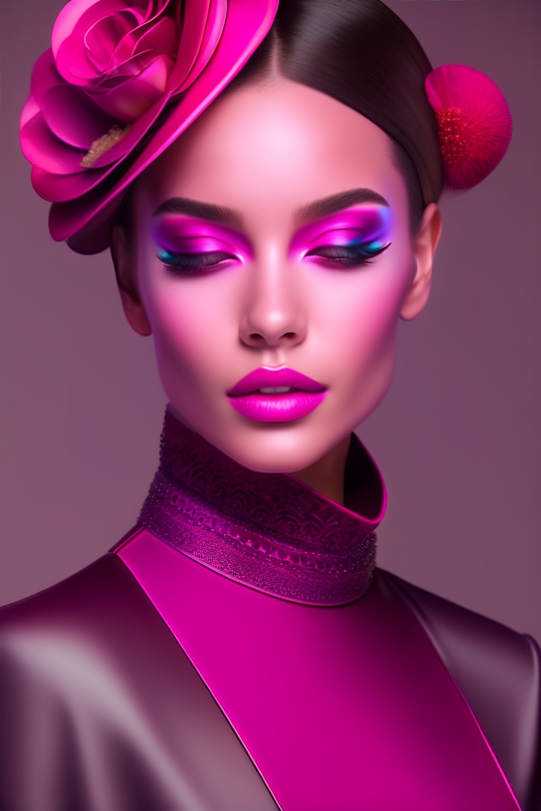 Lexica - Makeup, fuchsia pink tones