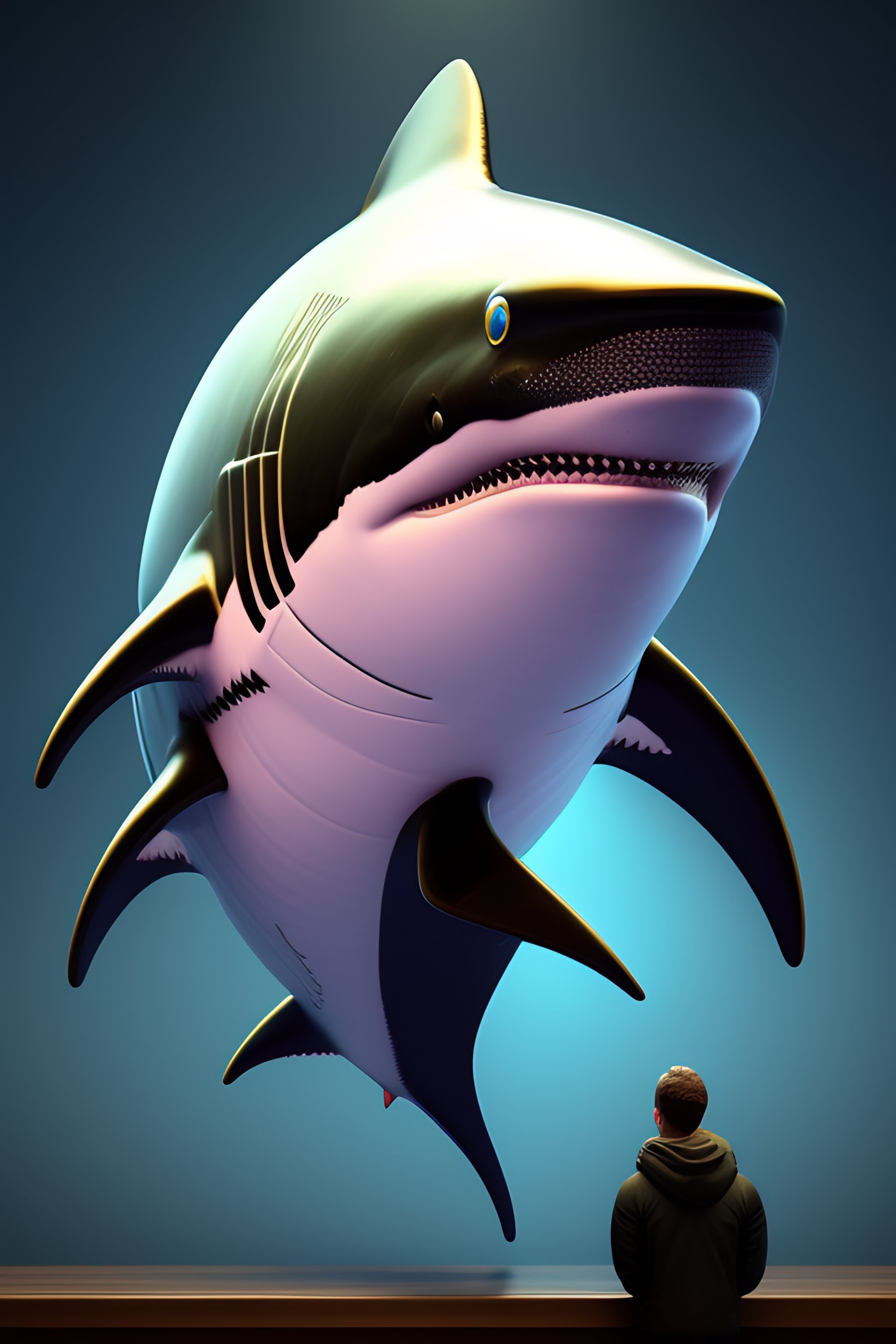 Lexica - Humanoid shark animatronic, big, human sized, dynamic lighting ...