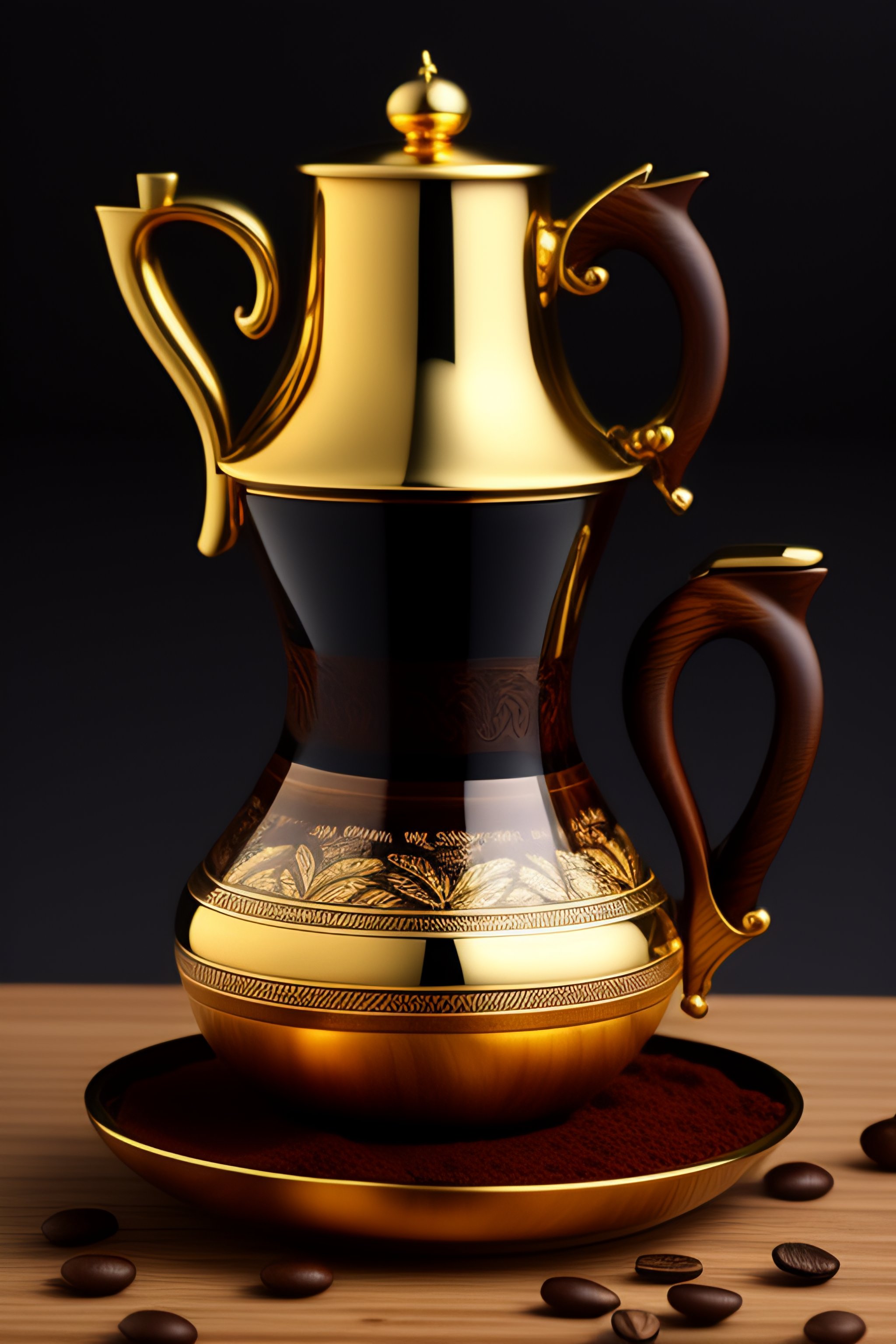 Lexica - A hand holding Coffee Pot 2mm Brass Turkish Greek Arabic ...
