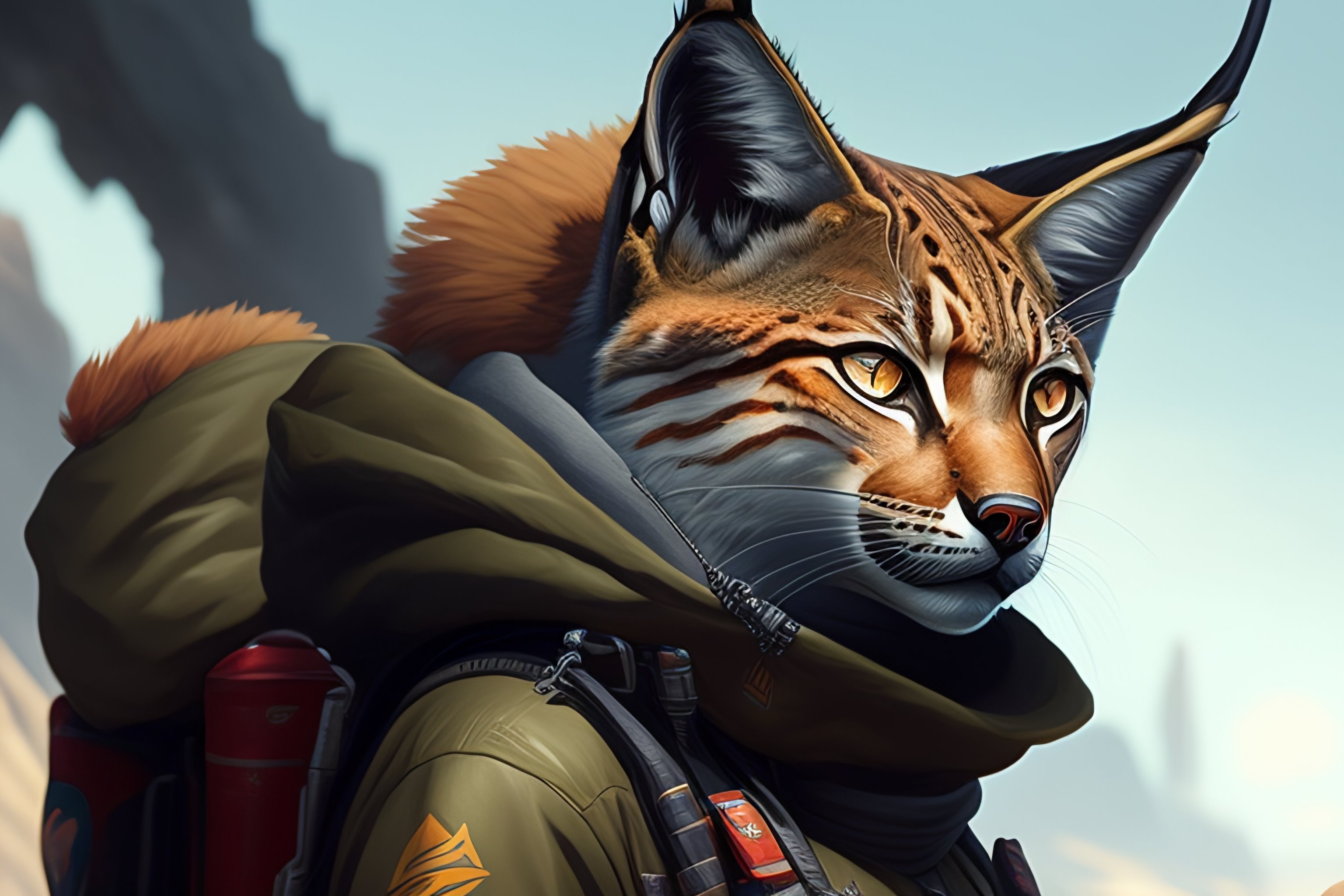 Lexica - A lynx in Apex Legends style, highly detailed, digital ...