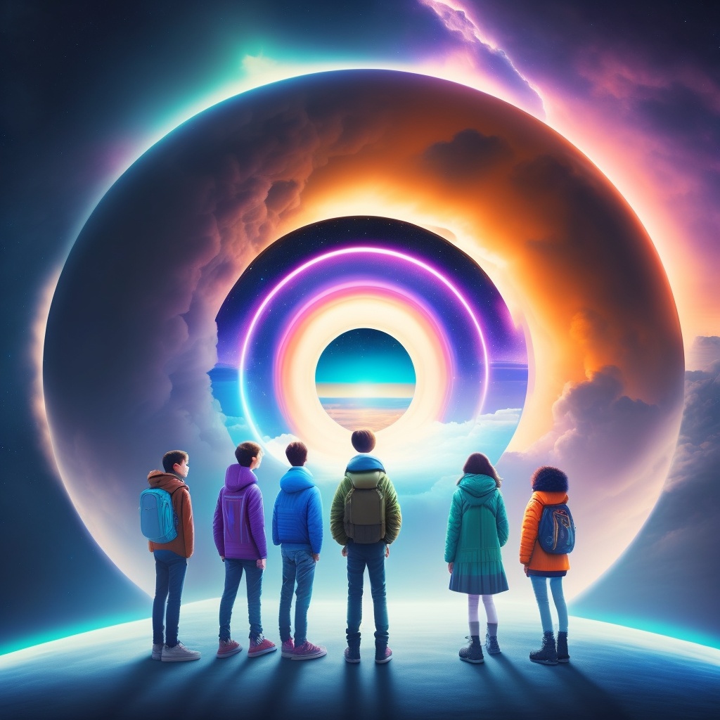 Lexica - Stranger things The friends are all looking at a large ...